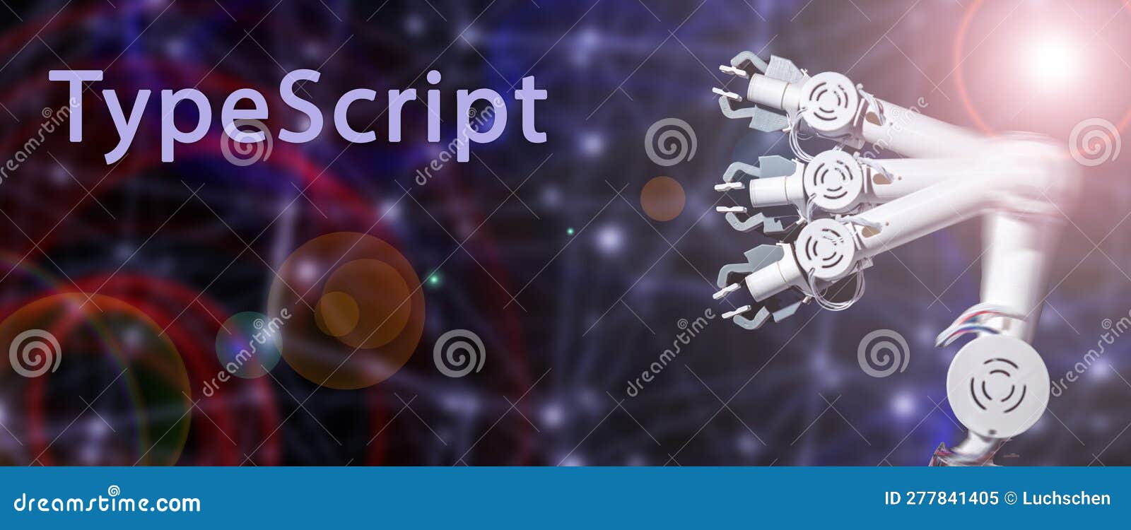 Typescript A Typed Superset Of Javascript That Adds Static Type Checking And Stock Image Image
