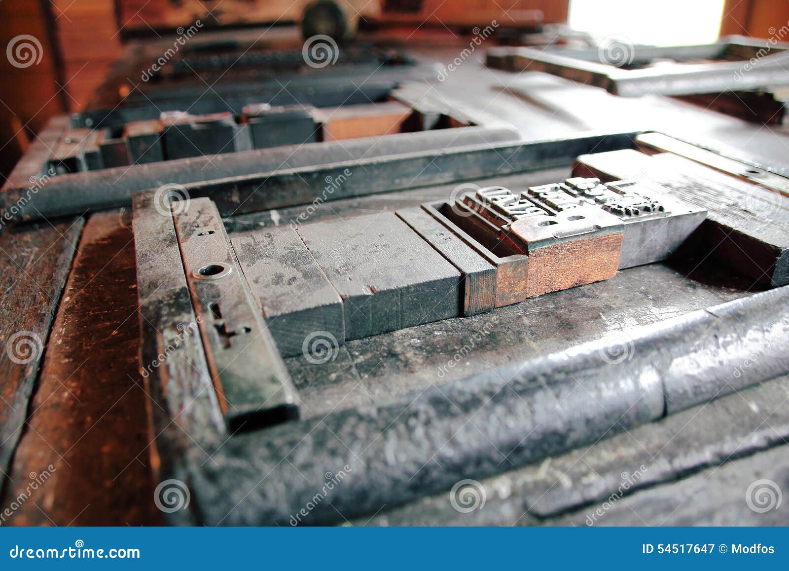 Typesetting stock image. Image of metal, typesetting - 54517647