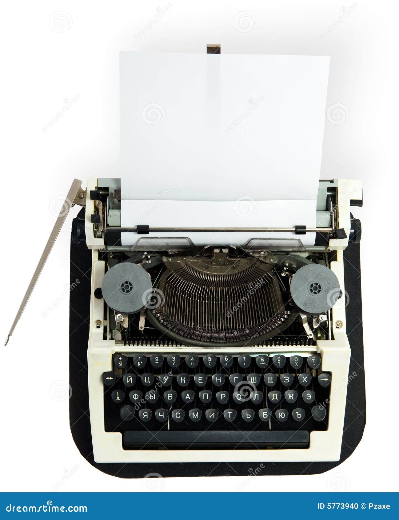 Typewriter stock photo. Image of paper, isolated, office - 5773940