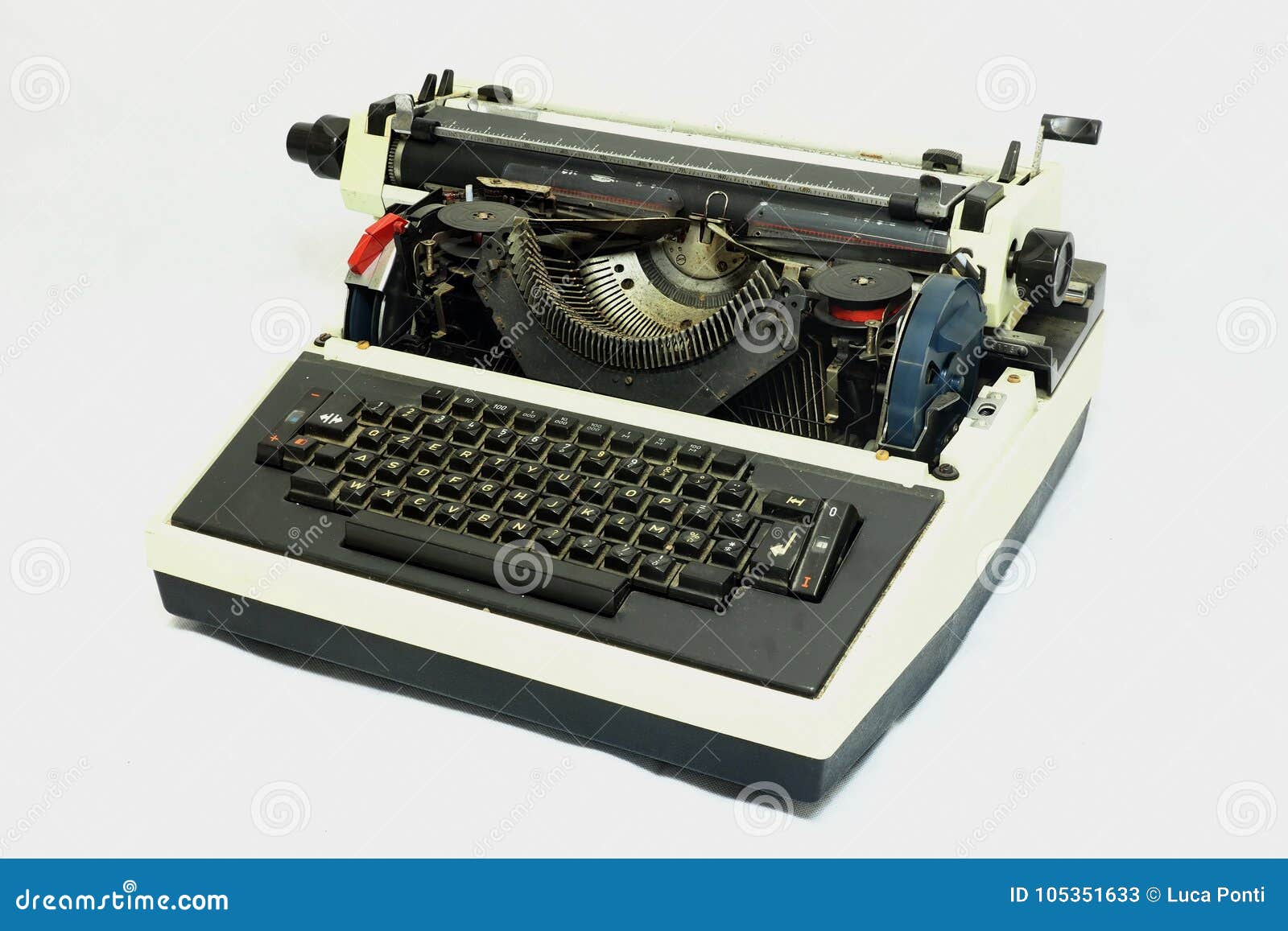 Typewriter black and white stock image. Image of retro - 105351633