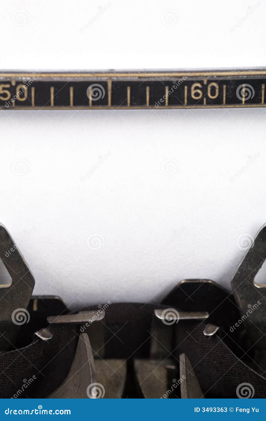 Typewriter and blank paper stock image. Image of blank - 3493363
