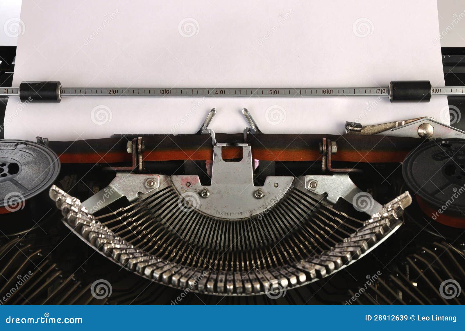 Typewriter with a Blank Sheet of Paper Stock Image - Image of ...