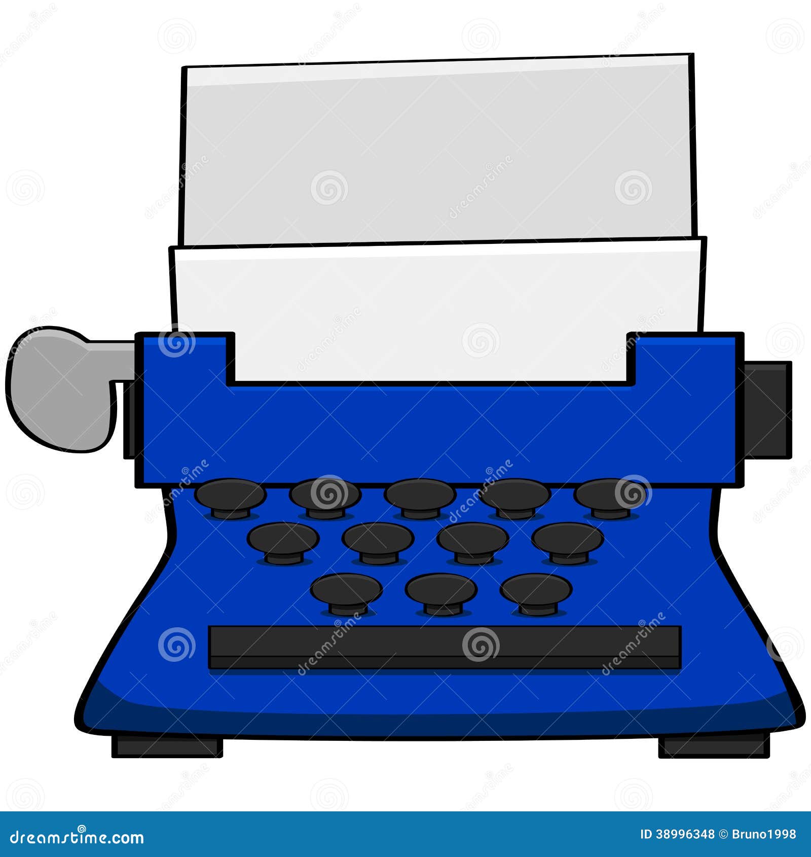 Typewriter stock vector. Illustration of model, message - 38996348