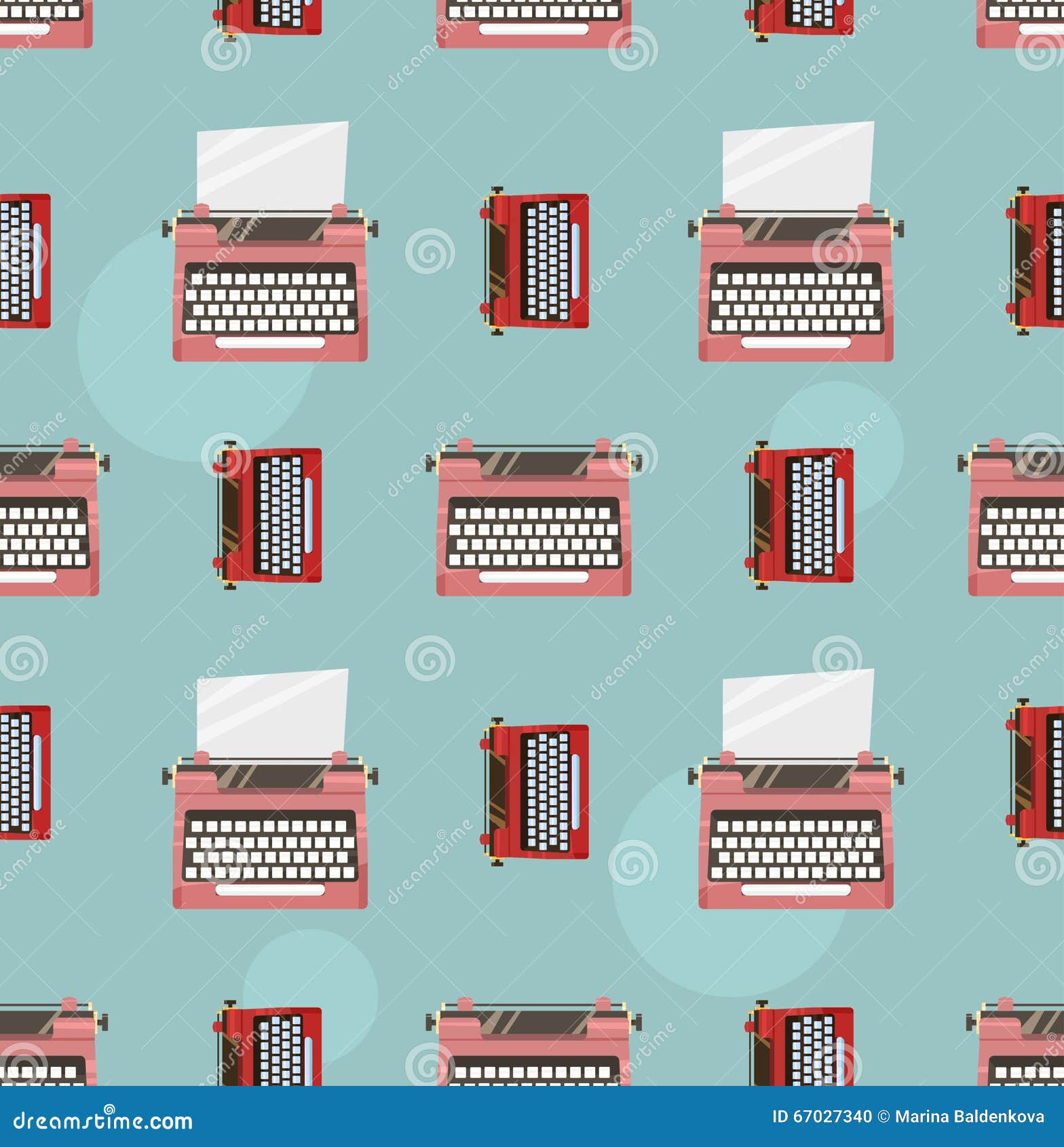 Typewriter color pattern stock vector. Illustration of text - 67027340