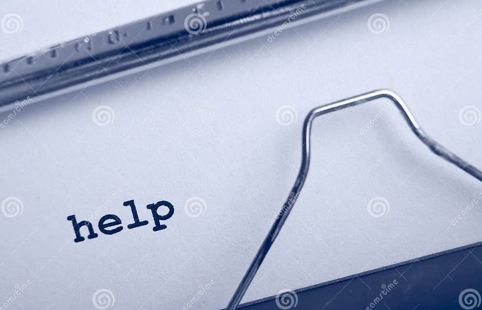 Typewriter help stock image. Image of fashioned, macro - 15669047