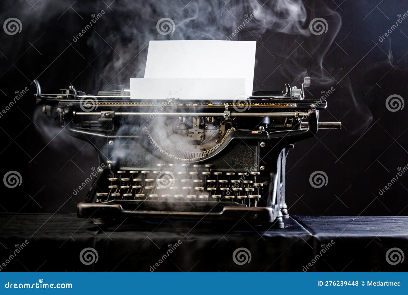 Typewriter in Hot Atmosphere of Smog Stock Photo - Image of black ...