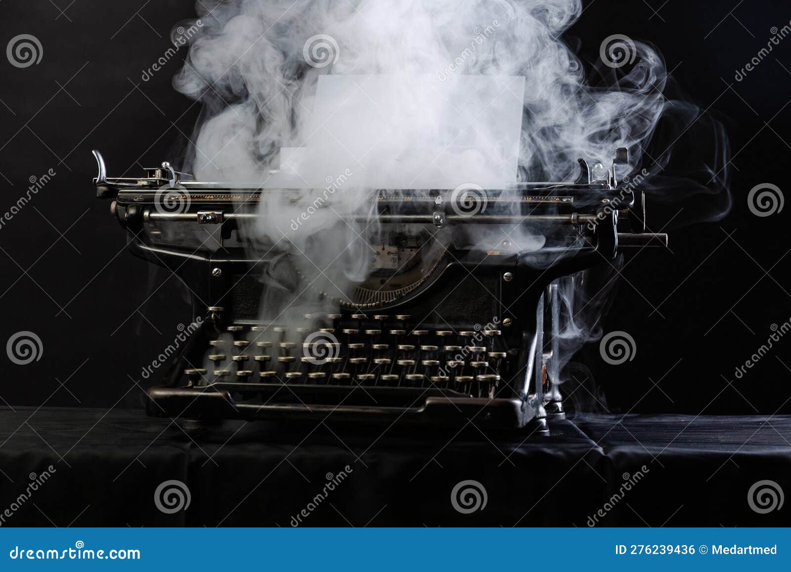 Typewriter in Hot Atmosphere of Smog Stock Photo - Image of light ...