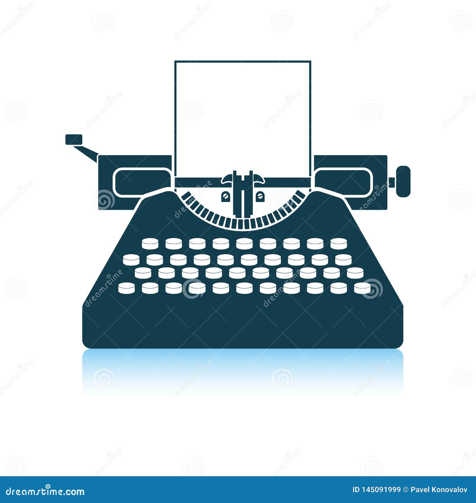 Typewriter Icon In Black Style Isolated On White Background. Films And ...