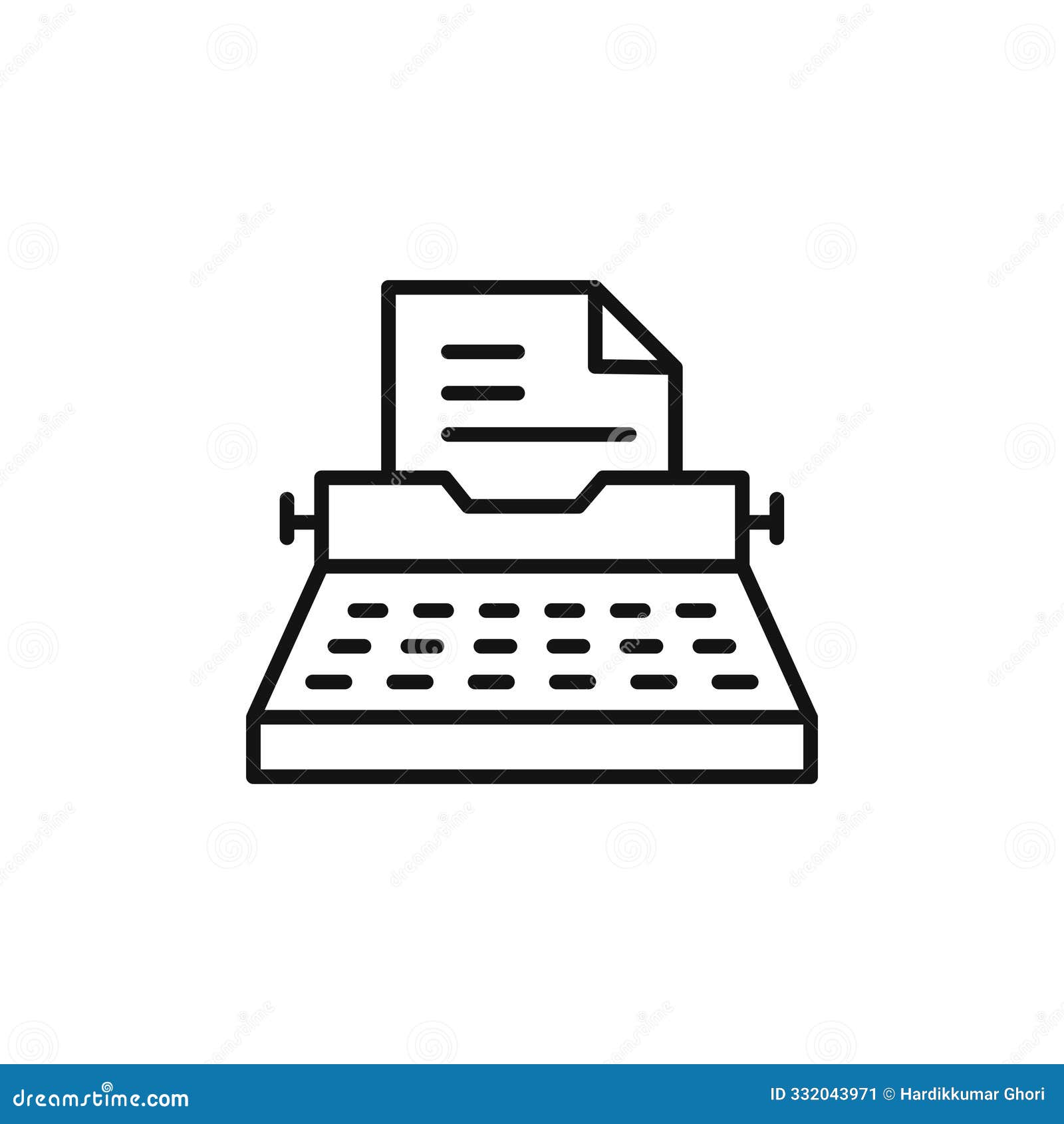 Typewriter Icon In Black Style Isolated On White Background. Films And ...