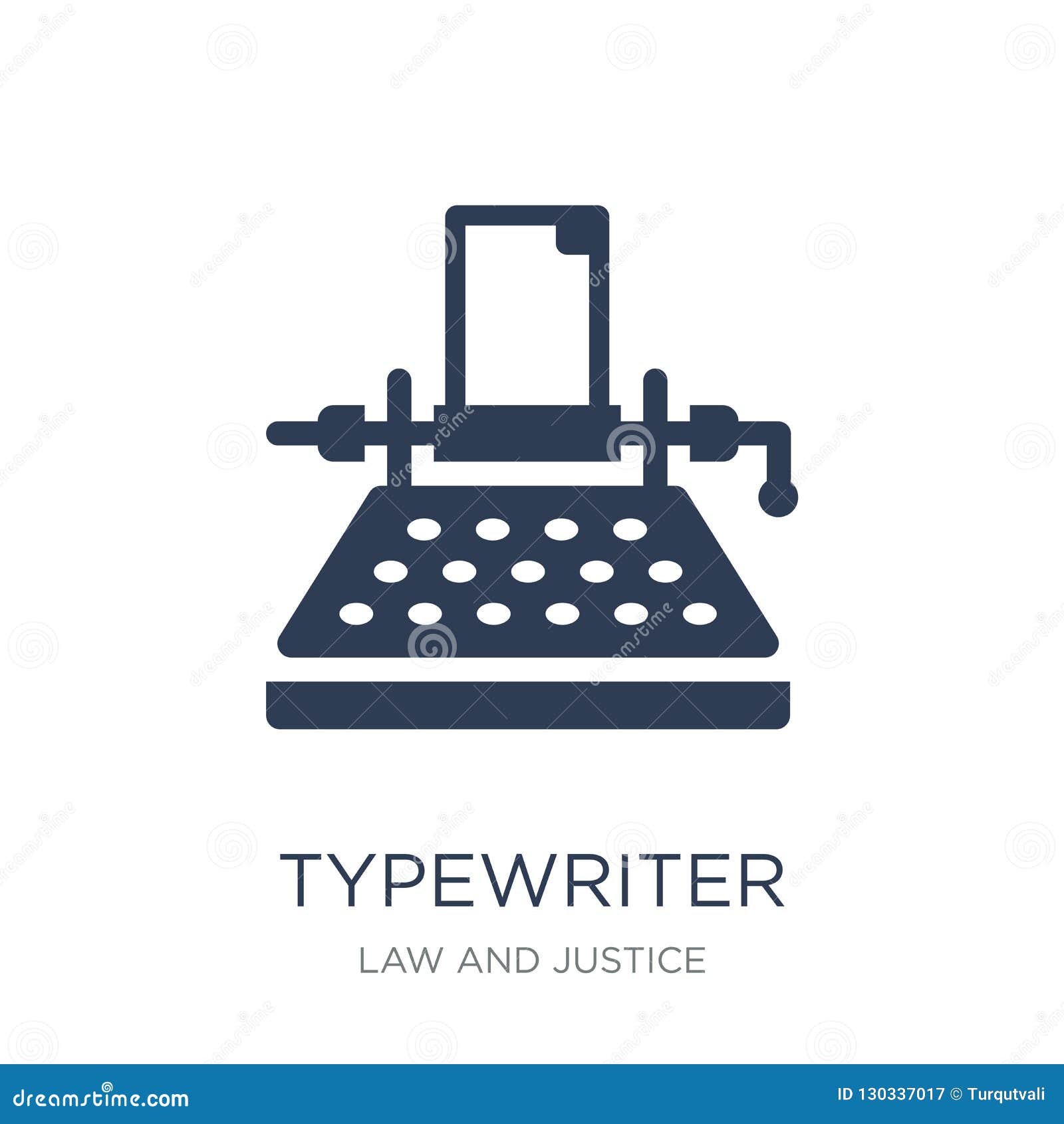 Typewriter Icon. Trendy Flat Vector Typewriter Icon on White Background ...