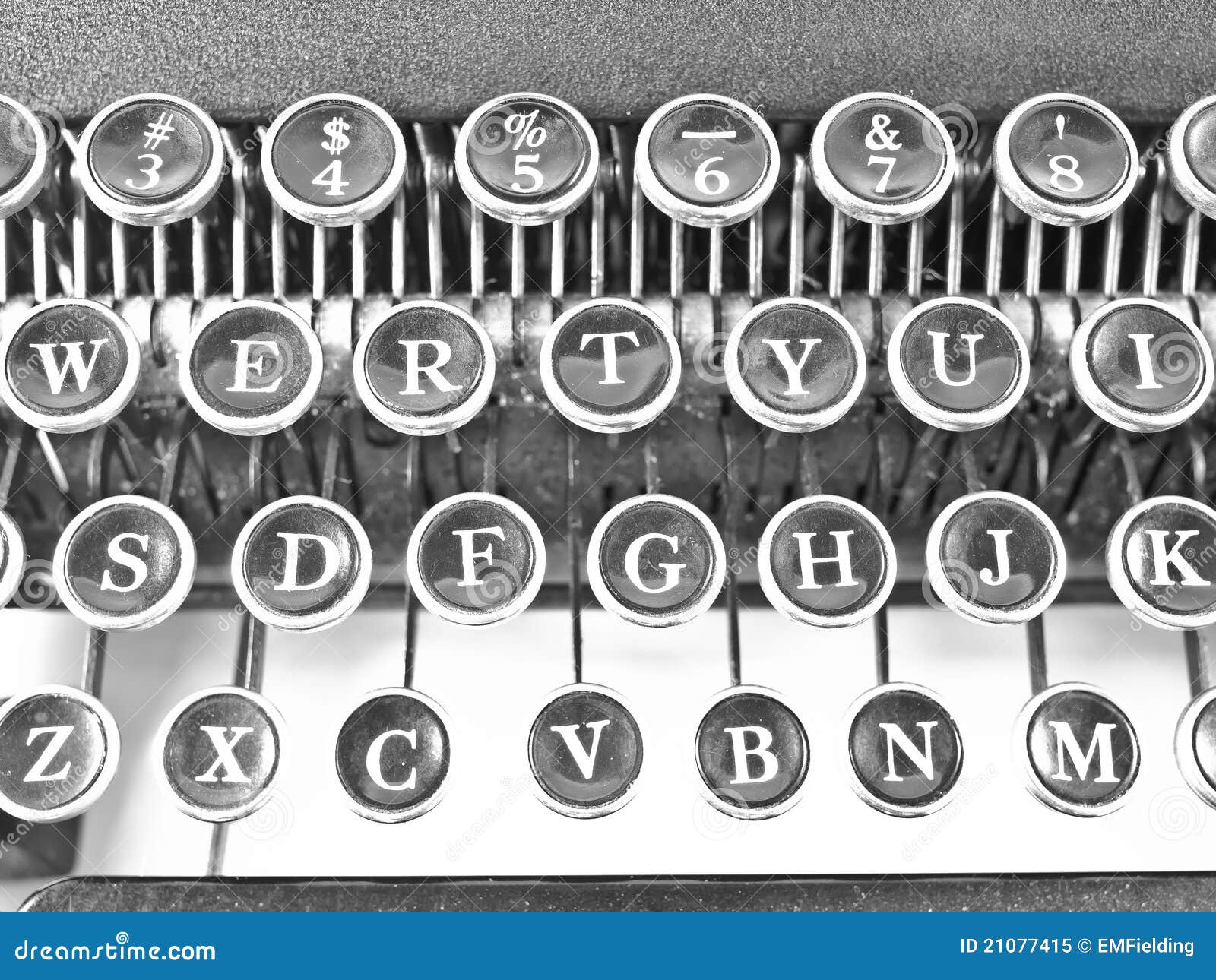 Typewriter keys stock image. Image of secretary, office - 21077415