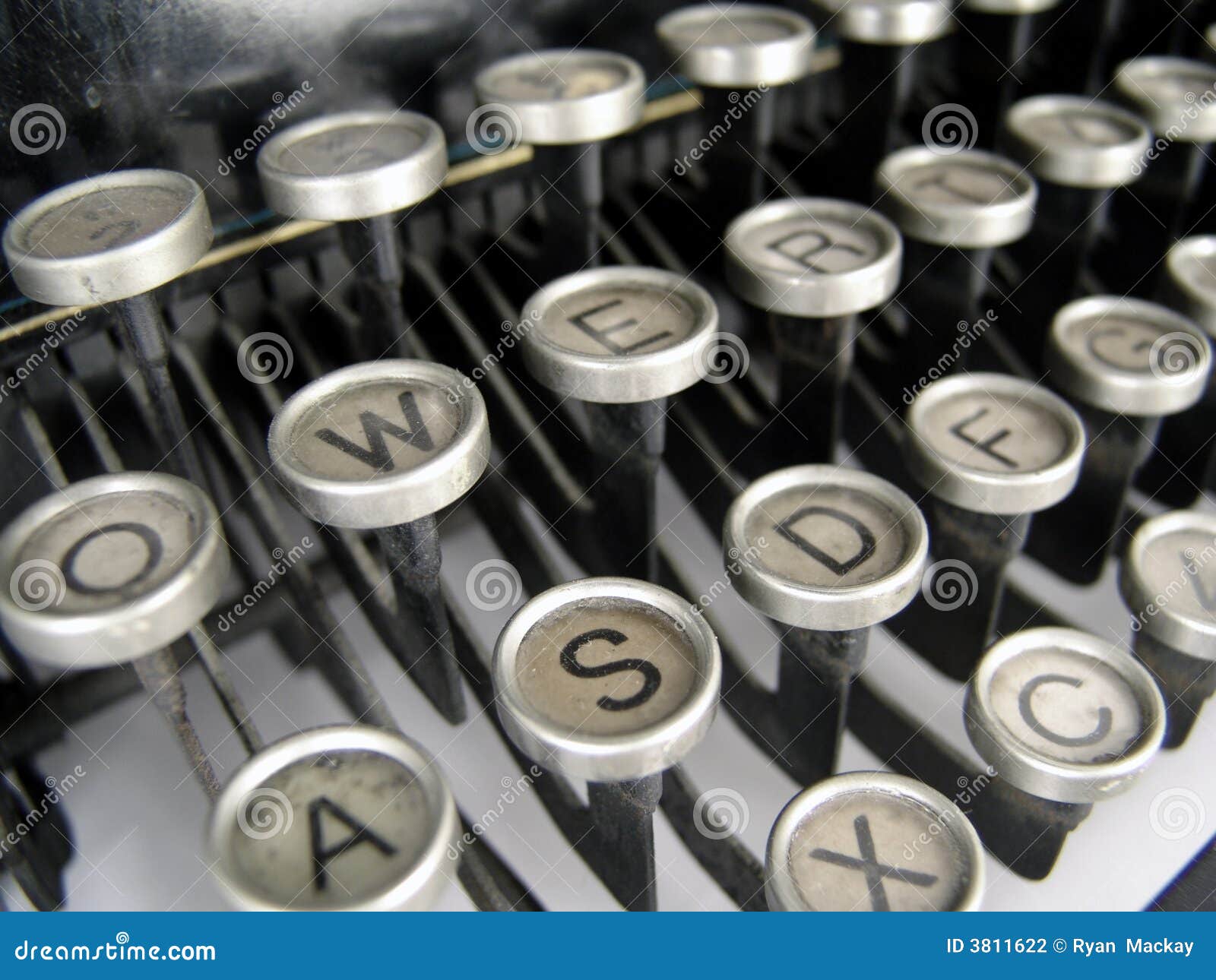 Typewriter keys stock photo. Image of typewriter, obsolete - 3811622