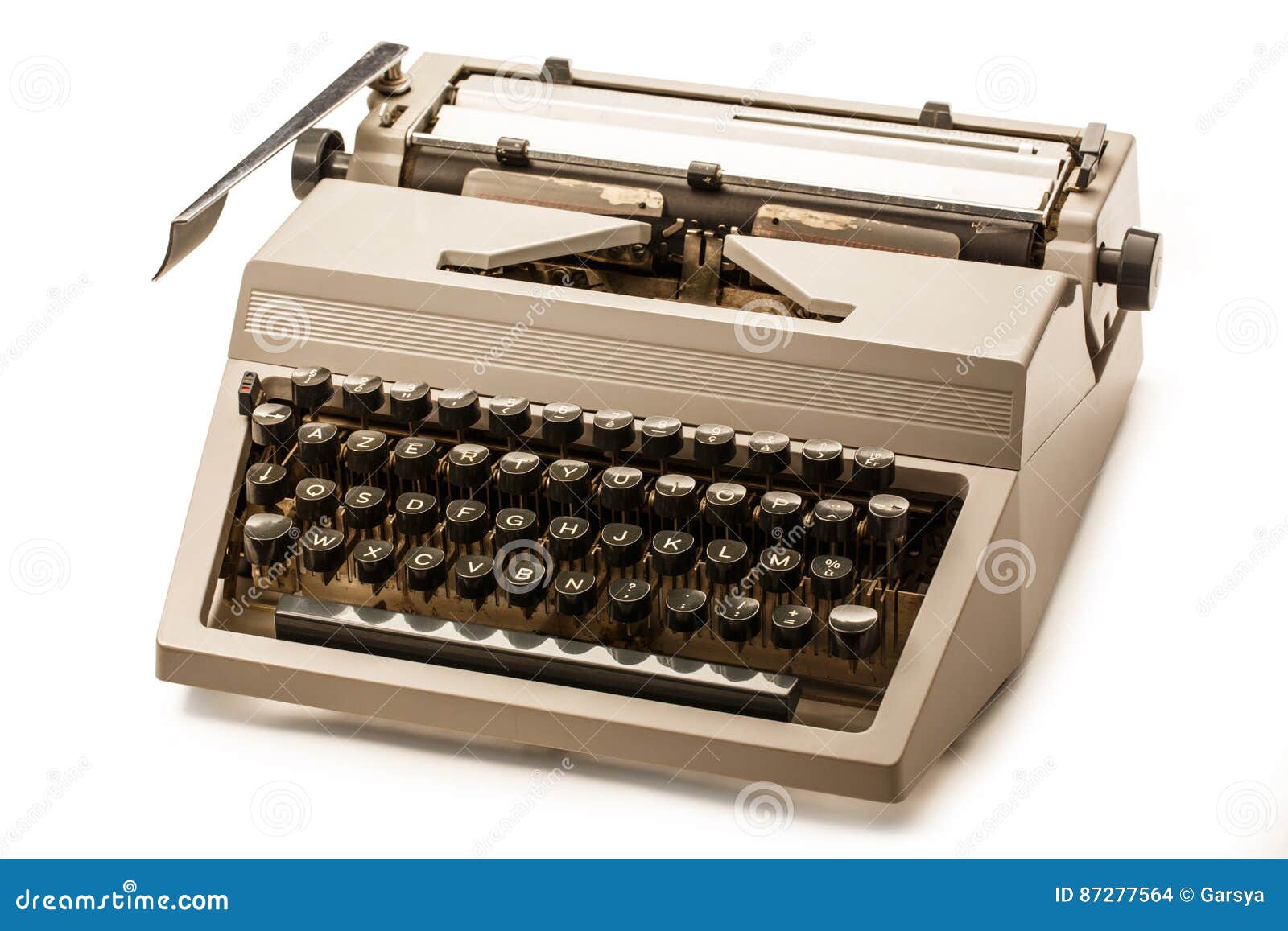 Typewriter with Latin Alphabet Stock Photo - Image of metallic, classic ...