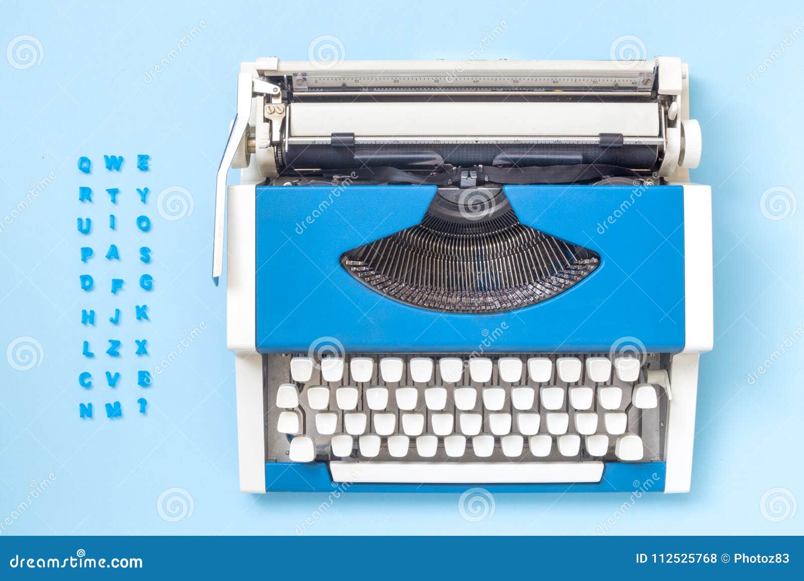Typewriter with Letters Minimalistic Creative Concept. Stock Photo ...