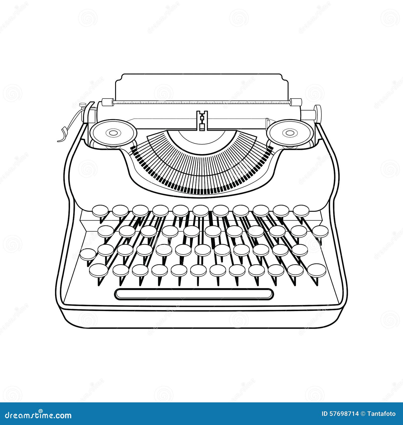 Typewriter Line Drawing