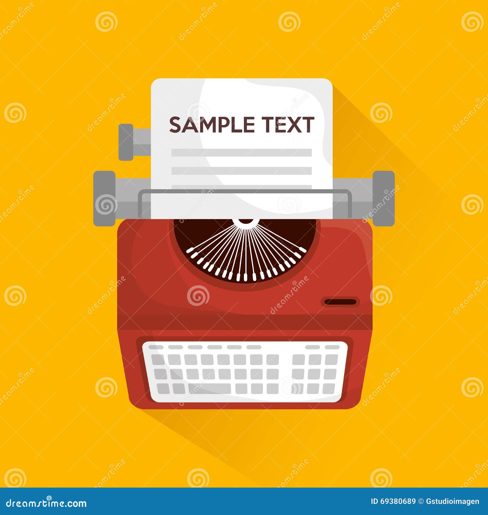 Typewriter machine design stock illustration. Illustration of isolated ...