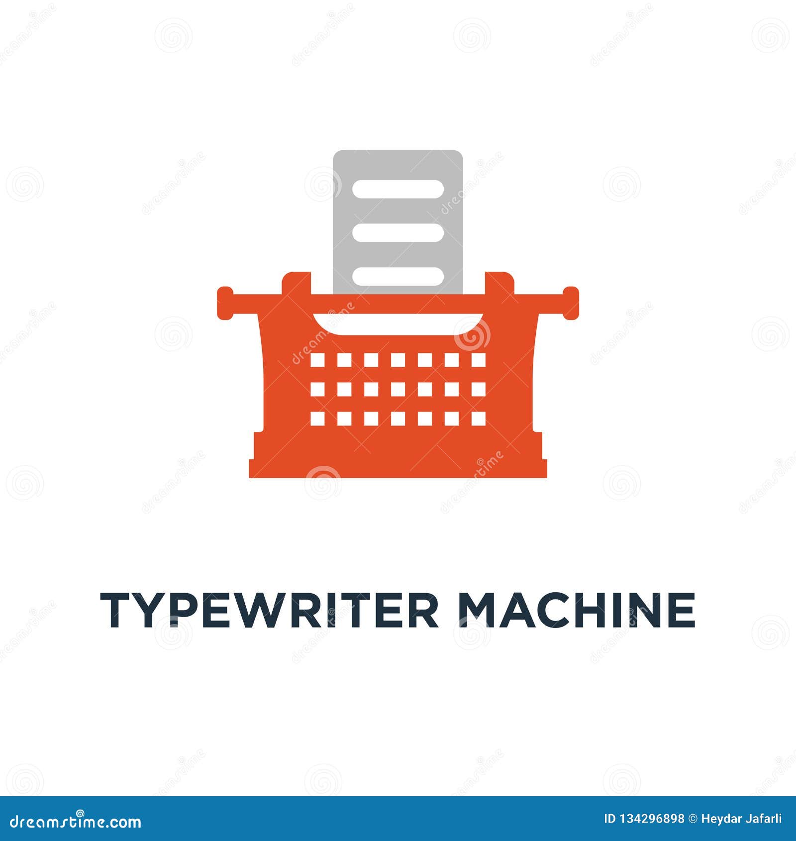 Typewriter Machine Icon. Type Letter Machine Concept Symbol Desi Stock ...