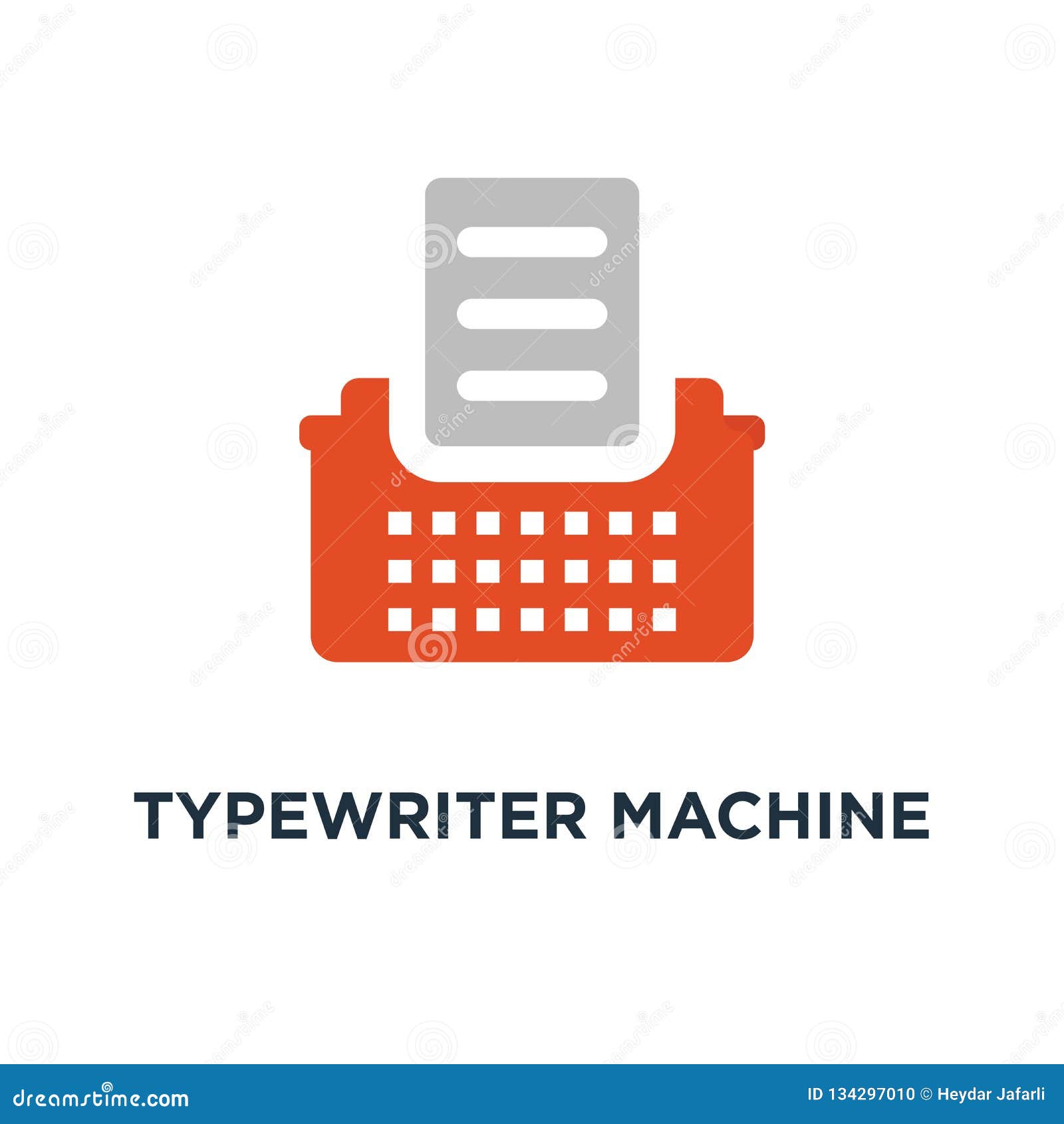 Typewriter Machine Icon. Type Letter Machine Concept Symbol Desi Stock ...