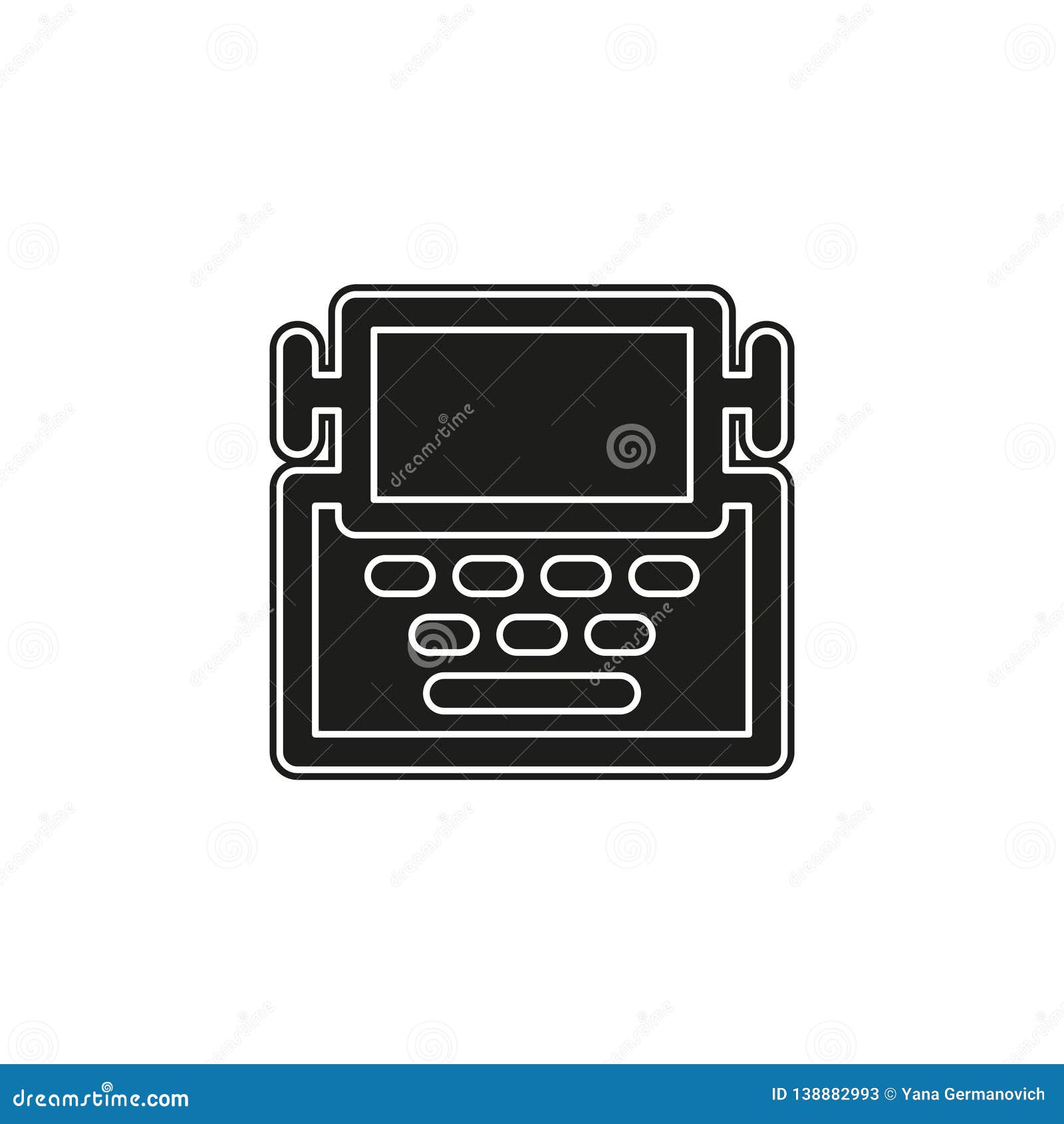 Typewriter Machine Icon - Type Letter Machine - Keyboard Typeing Icon ...
