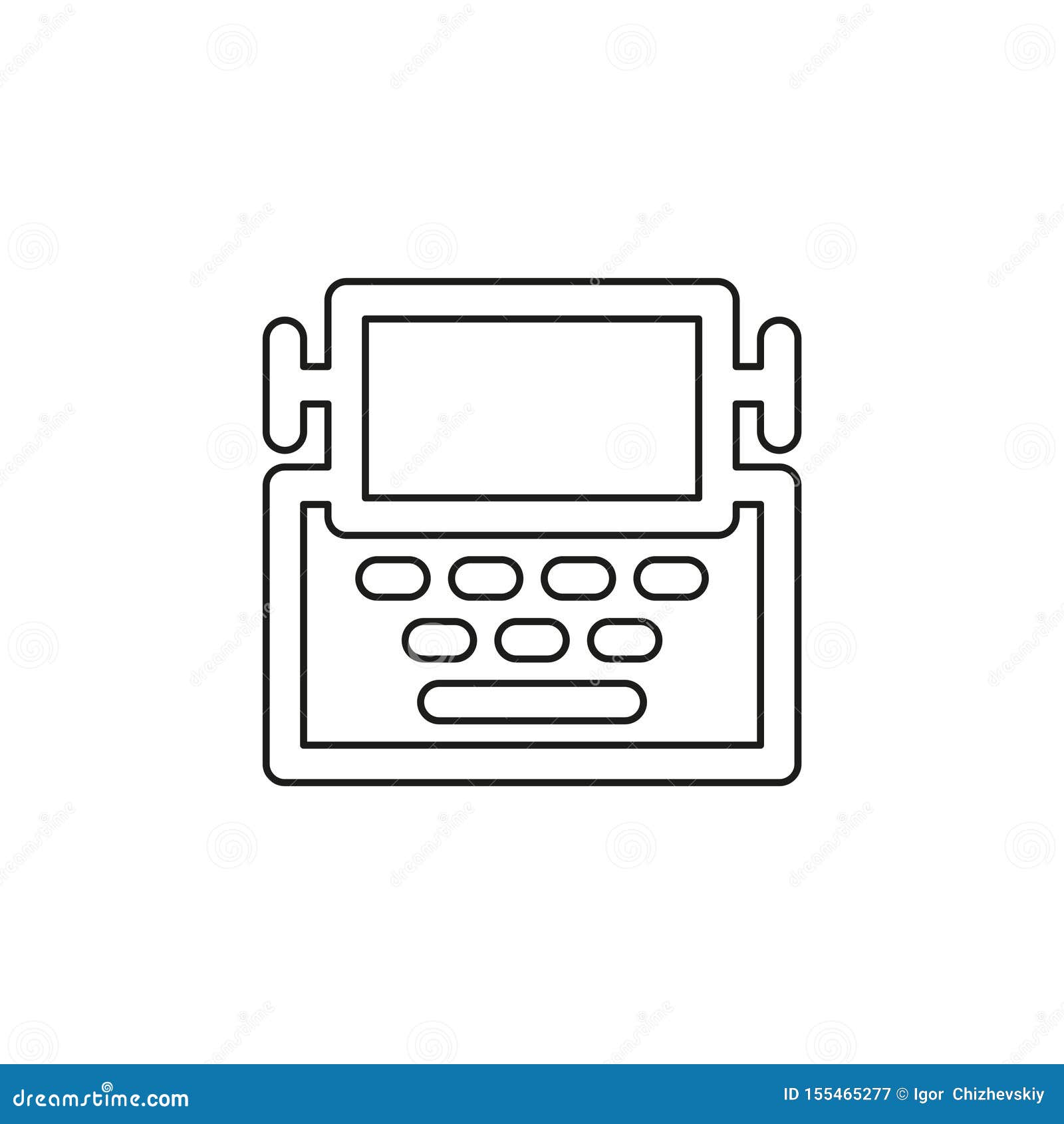 Typewriter Machine Icon - Type Letter Machine Stock Vector ...