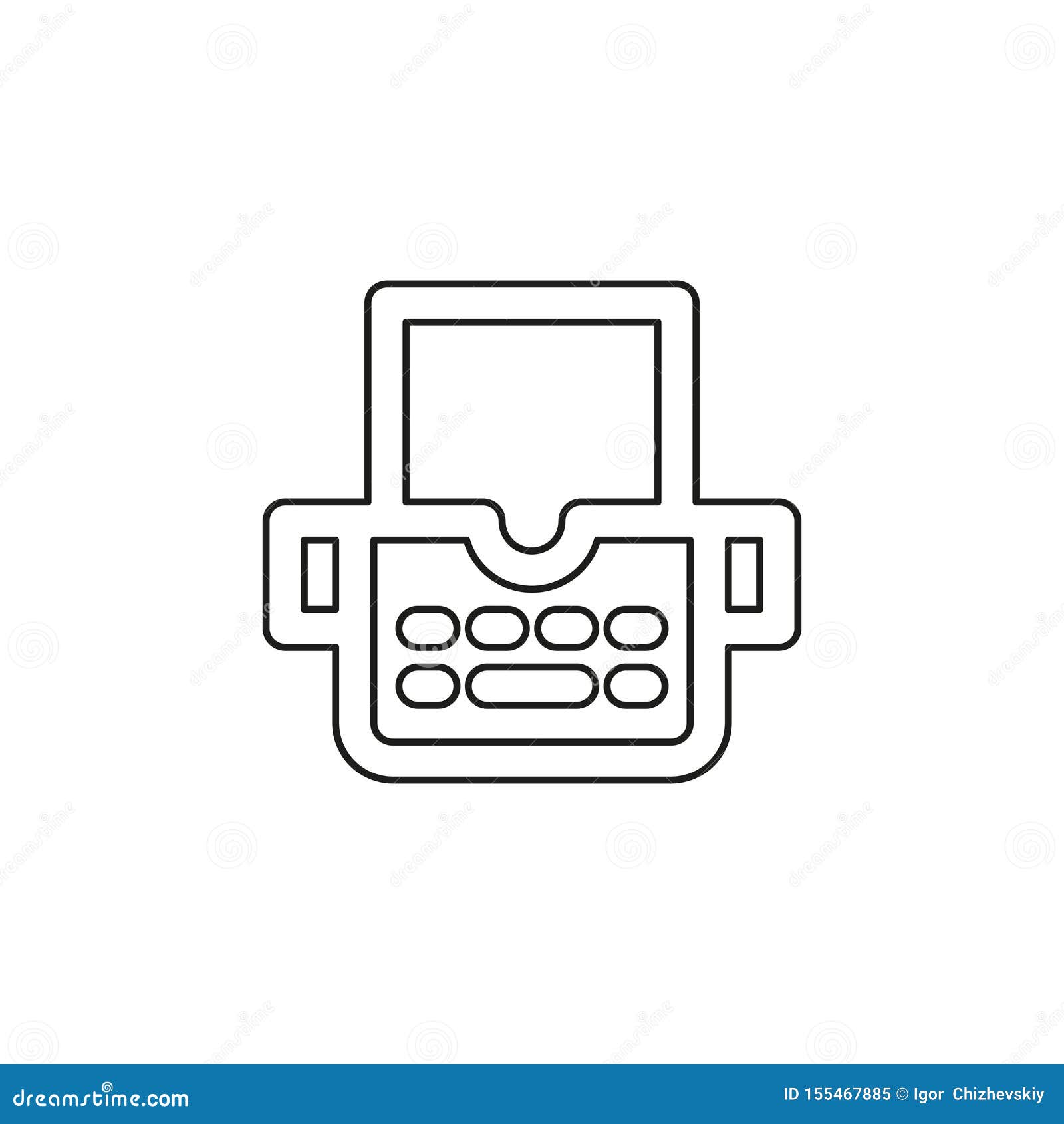 Typewriter Machine Icon - Type Letter Machine Stock Vector ...