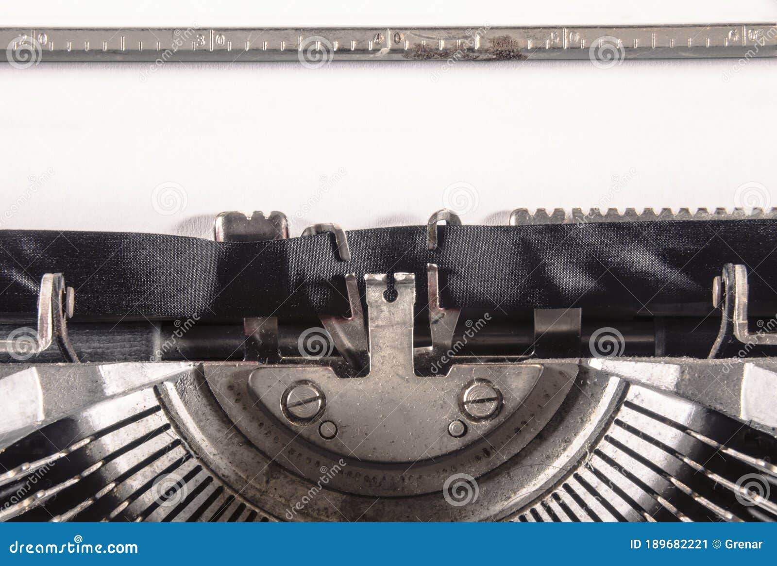 Typewriter Macro Blank Page Stock Image - Image of fashioned, copy ...