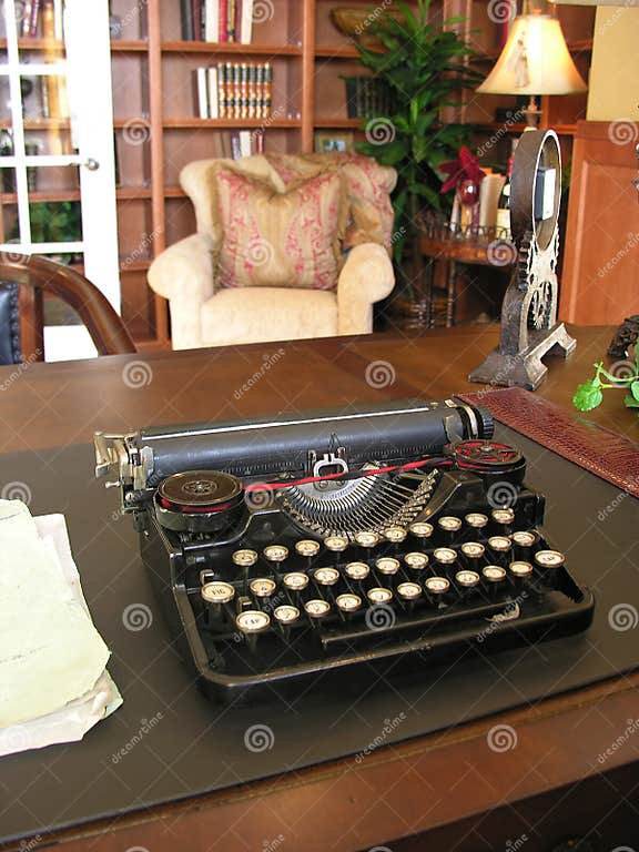 Typewriter in Office stock image. Image of book, residential - 1574577