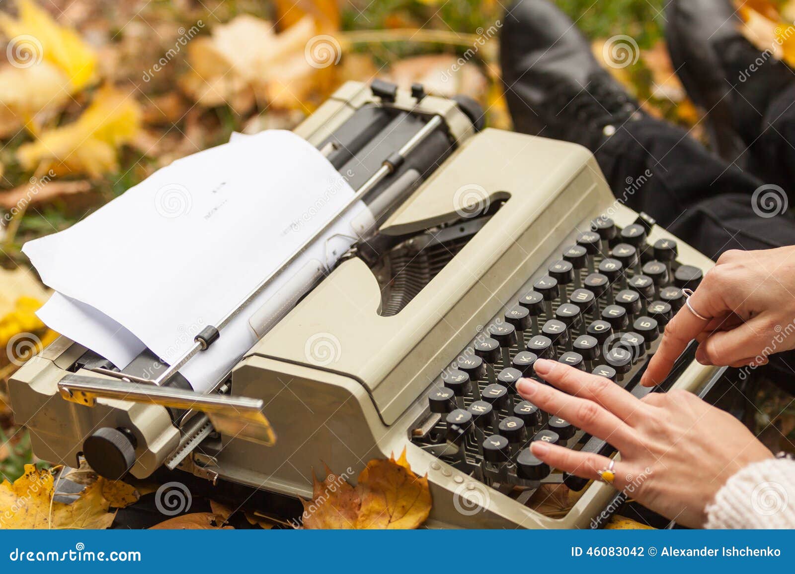 Typewriter. stock photo. Image of clerk, assistant, literacy - 46083042