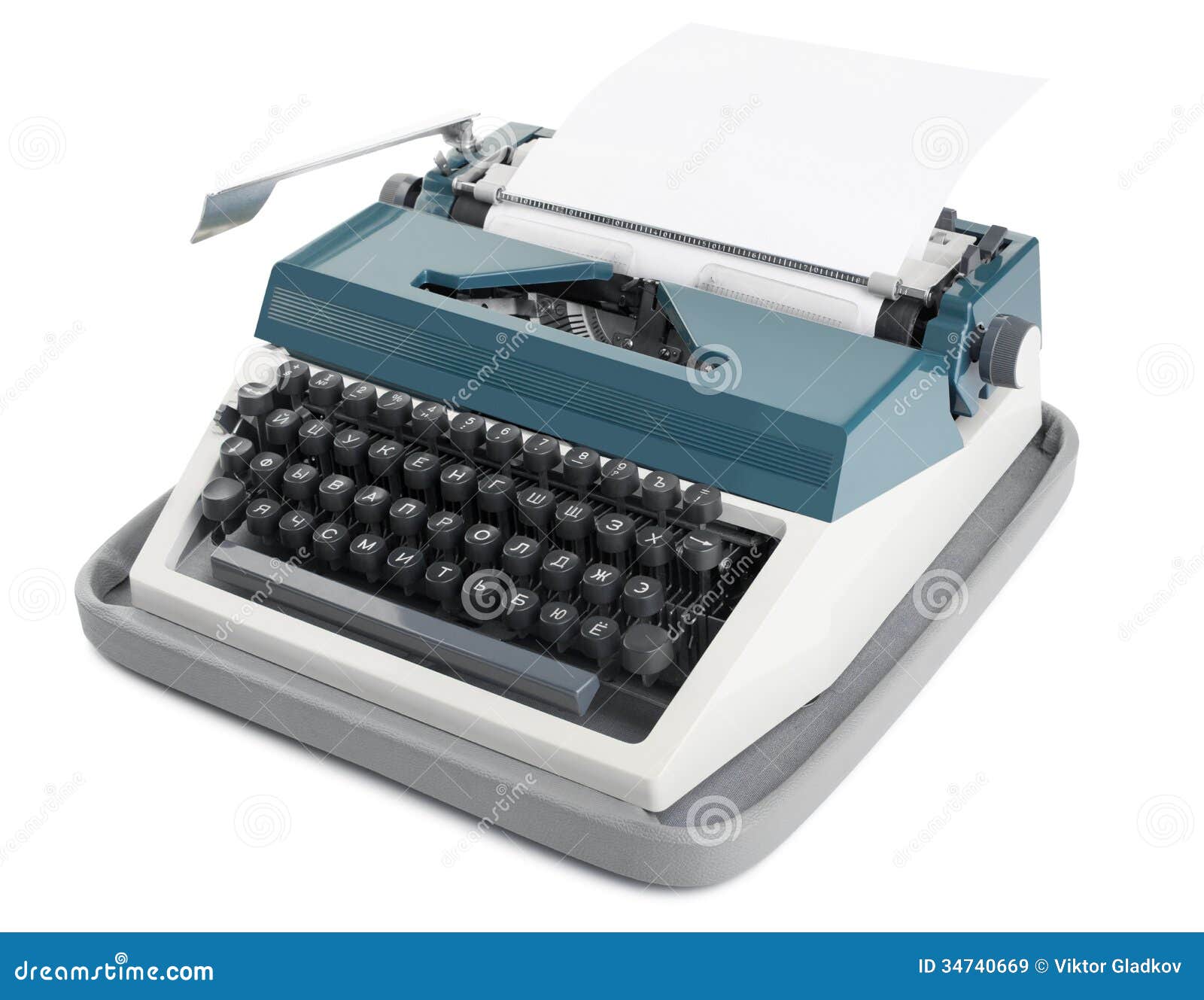 Typewriter with paper stock image. Image of line, equipment - 34740669
