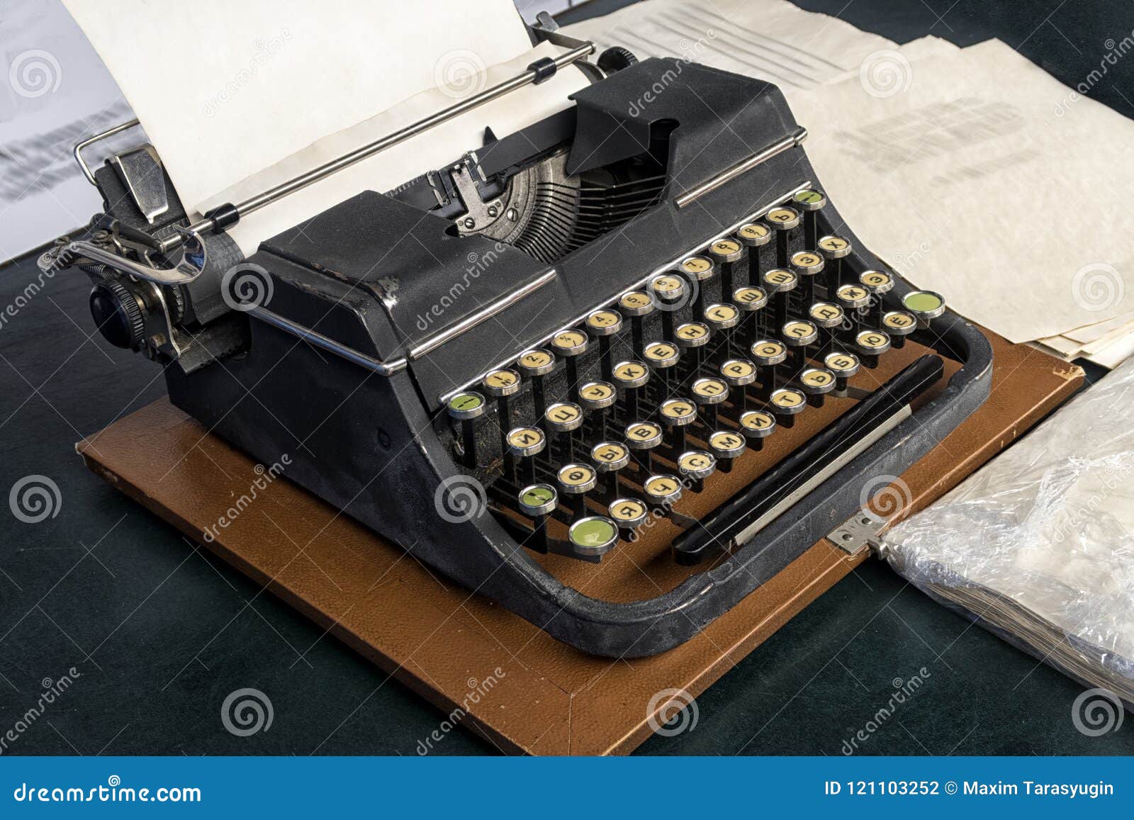 Typewriter with Paper Sheet. Stock Photo - Image of character, blog ...