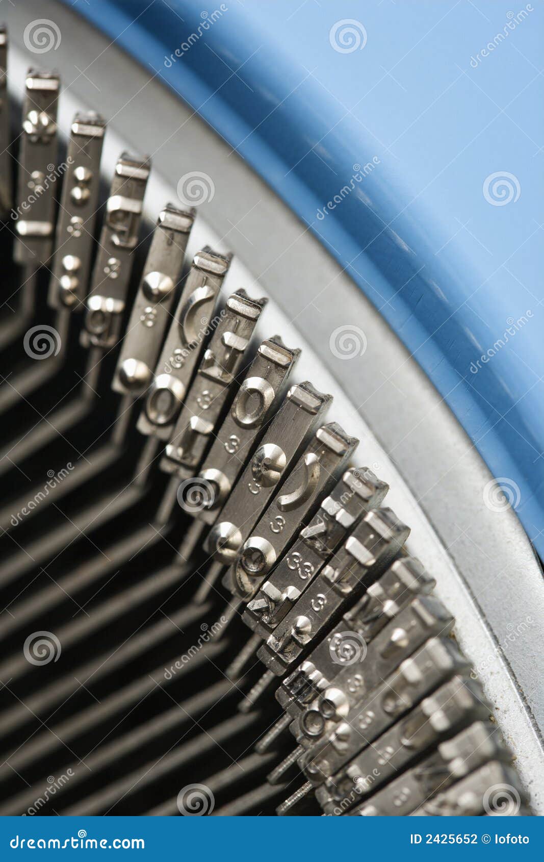Typewriter typebars. stock photo. Image of life, metal - 2425652