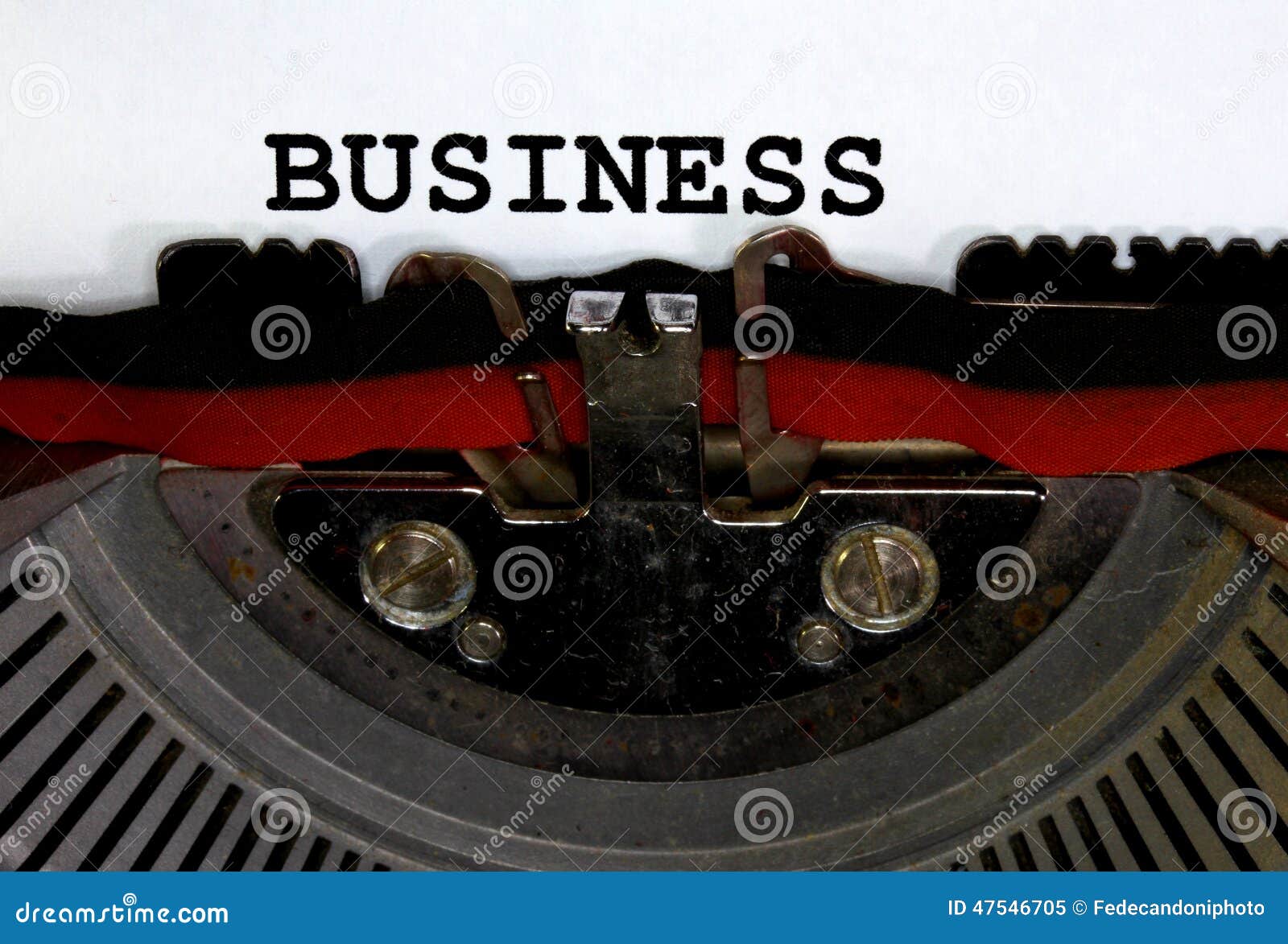 Typewriter Types BUSINESS Closeup Black Ink Stock Image - Image of ...