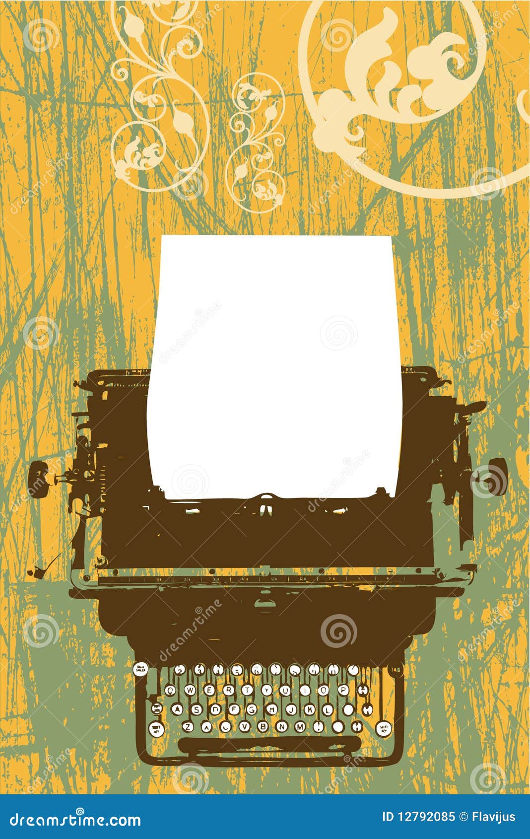 Typewriter vector design stock vector. Illustration of paper - 12792085