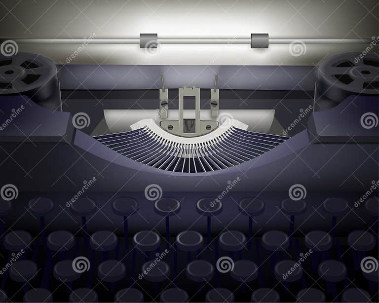 Typewriter. Vector Illustration. Stock Vector - Illustration of border ...