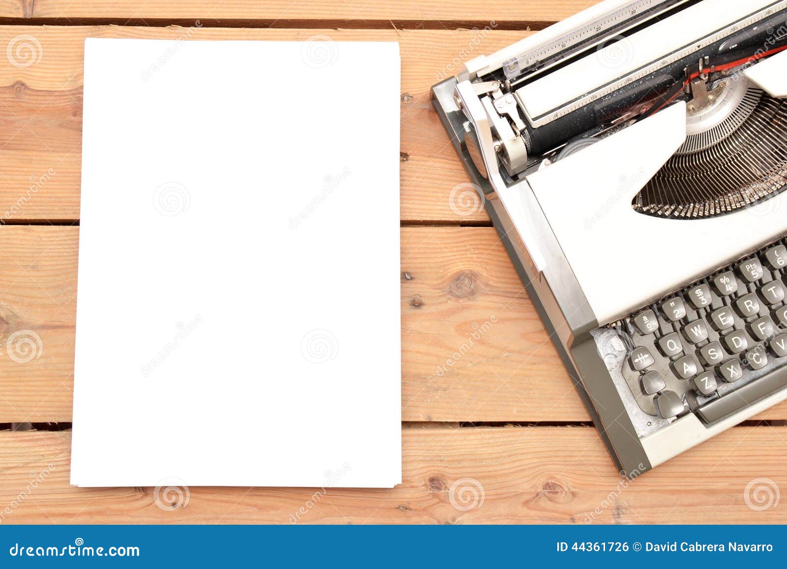 Typewriter on wood stock photo. Image of antique, background - 44361726