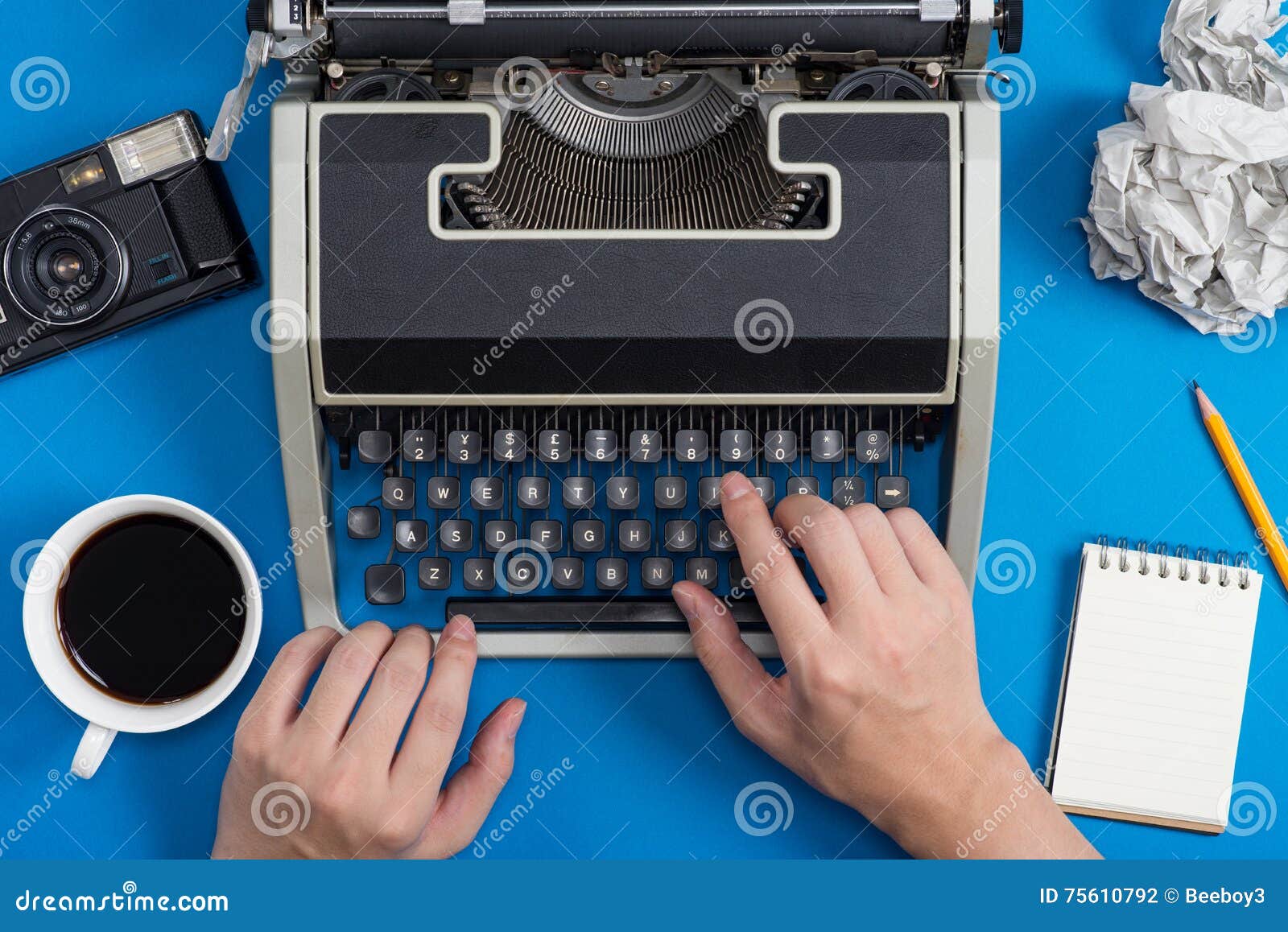 Typewriters and Retro Business Image Stock Photo - Image of office ...