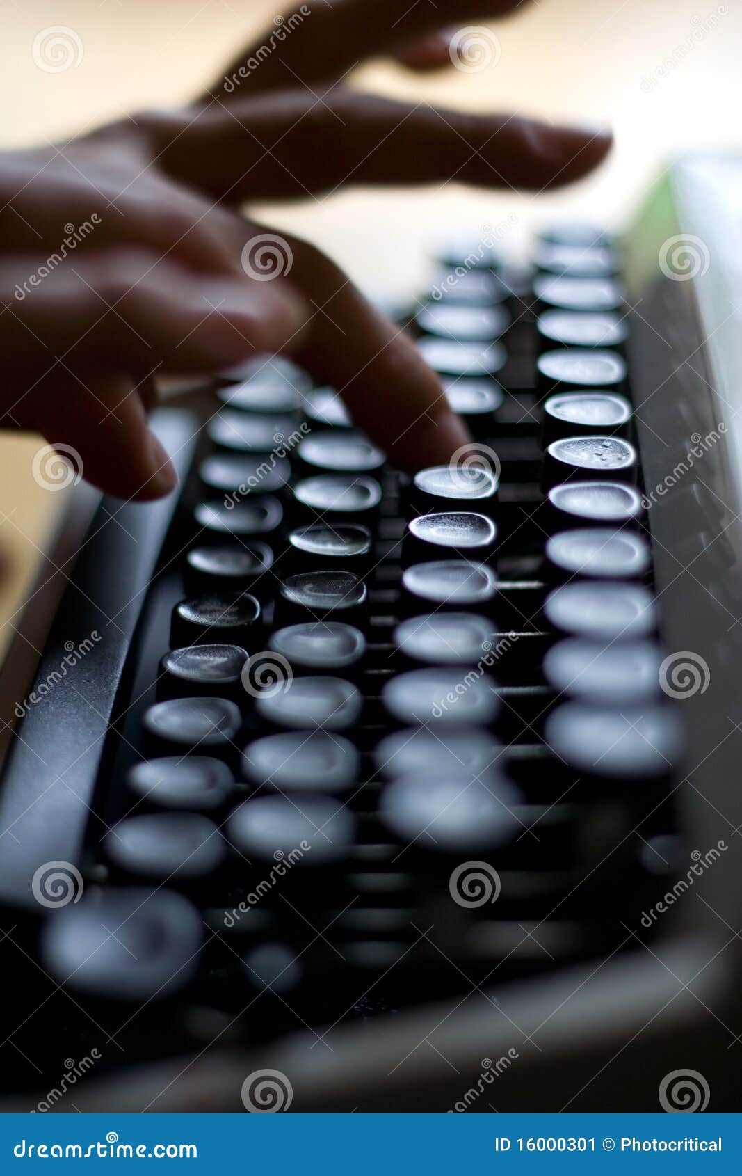 Typewriting stock image. Image of finger, hand, keyboard - 16000301