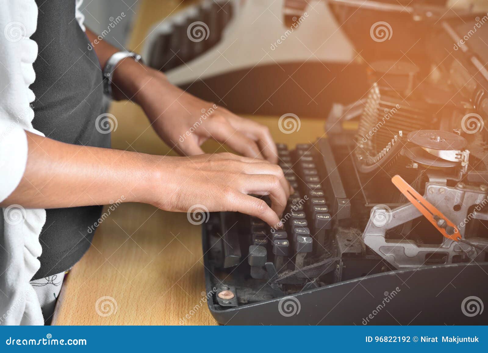 Typewritten stock photo. Image of machine, metal, antique - 96822192