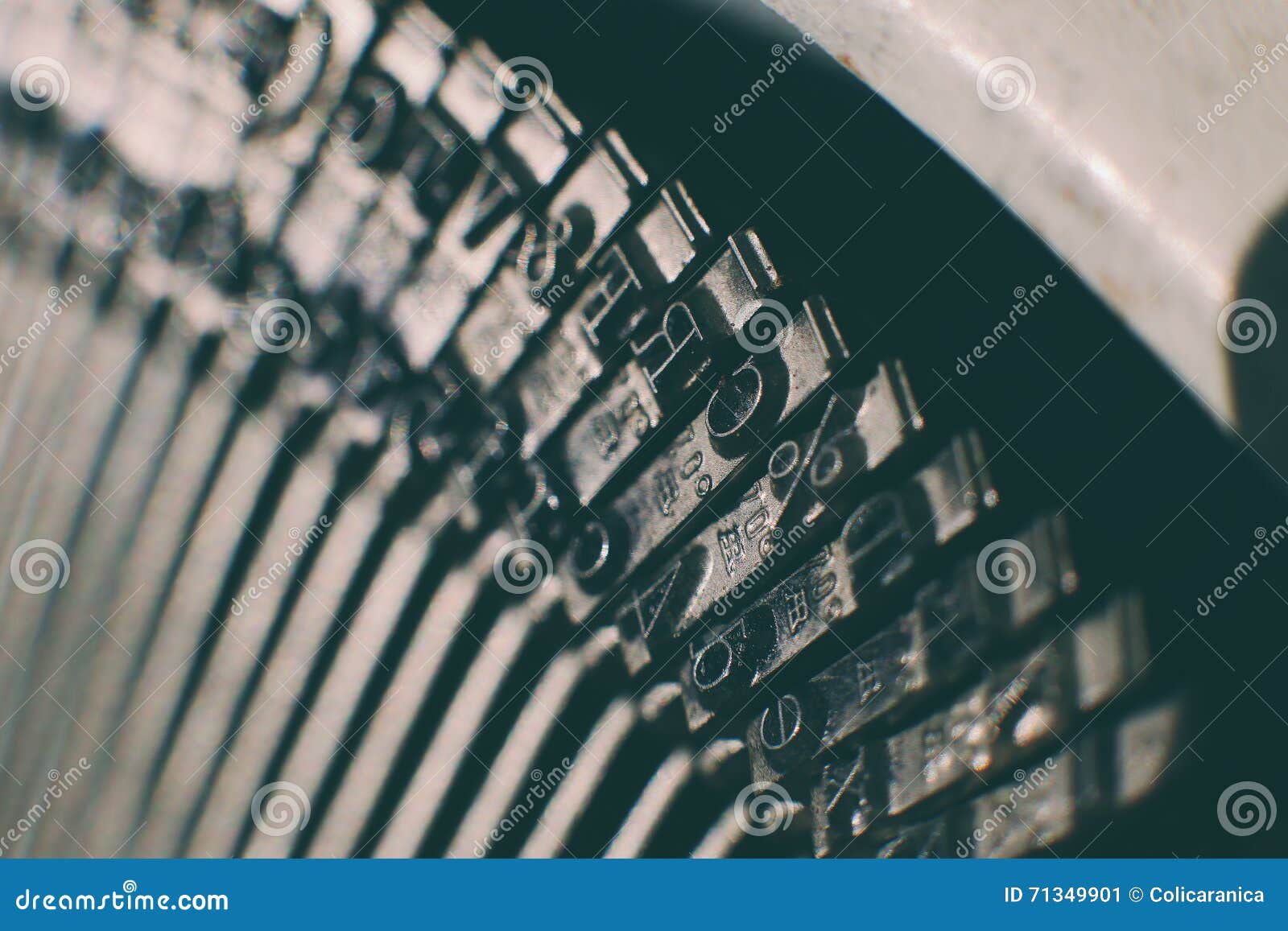 Typewritter Keys, Close-up View Stock Image - Image of literature ...