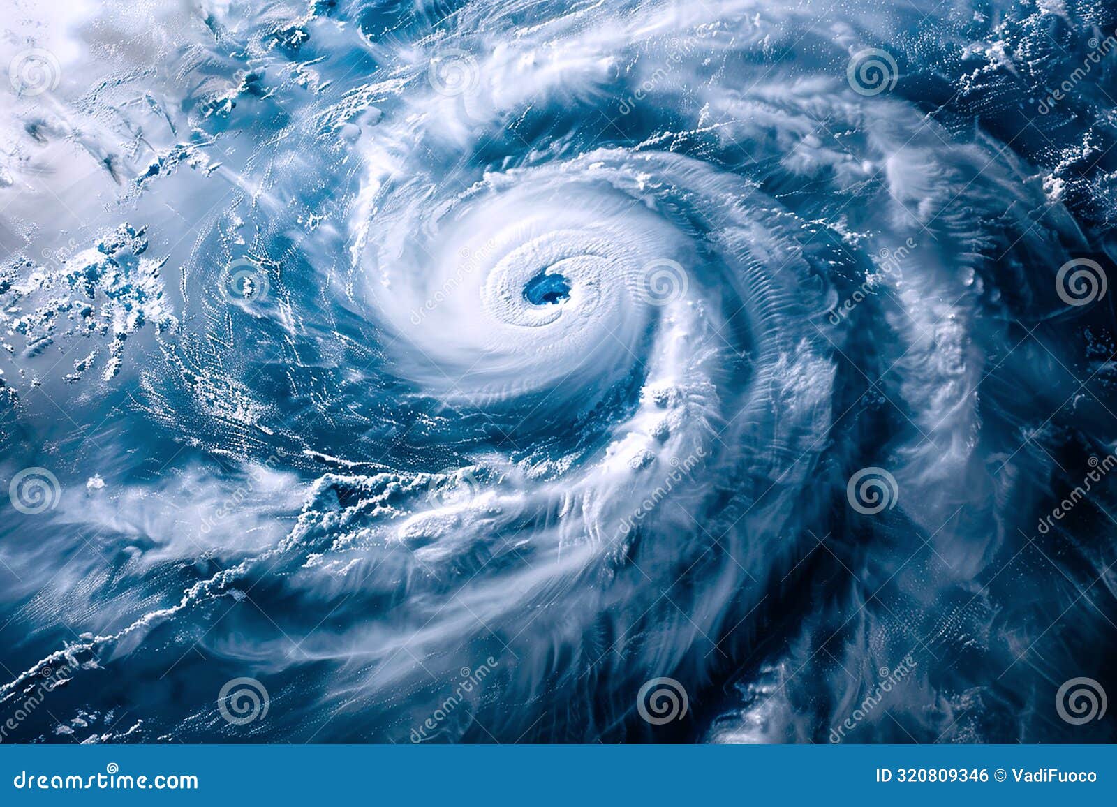 Typhoon, Approaching and Rotating Cyclone, View from Space Stock ...