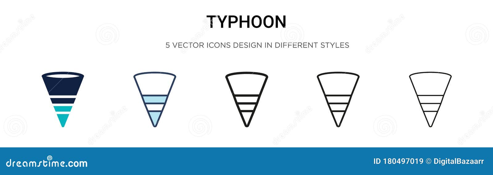 Typhoon Icon in Filled, Thin Line, Outline and Stroke Style. Vector ...
