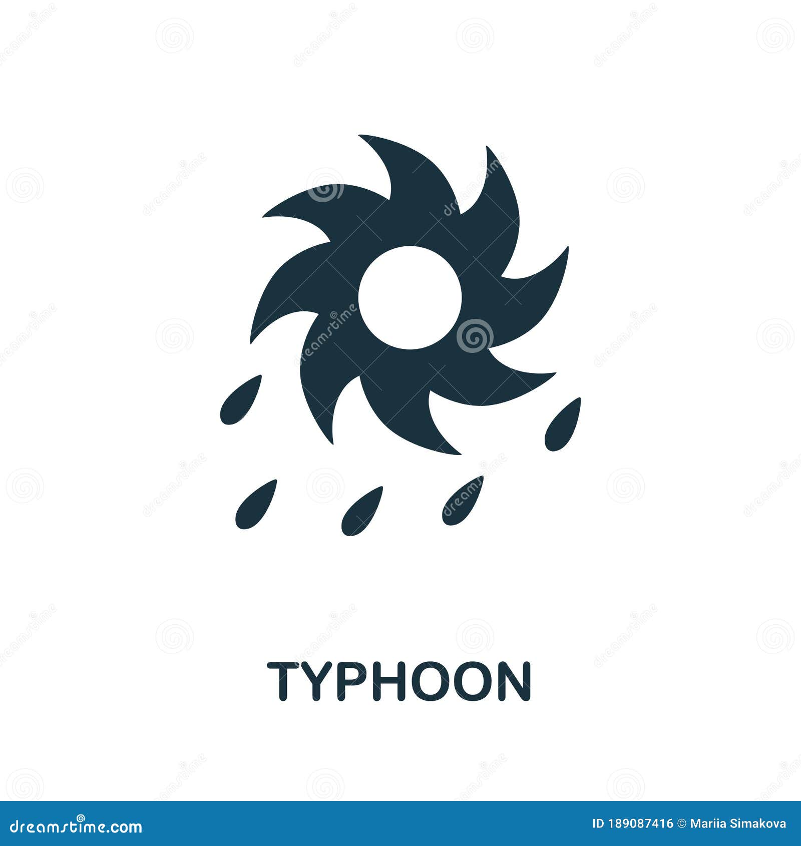 Typhoon Icon. Simple Element From Natural Disaster Collection. Creative ...