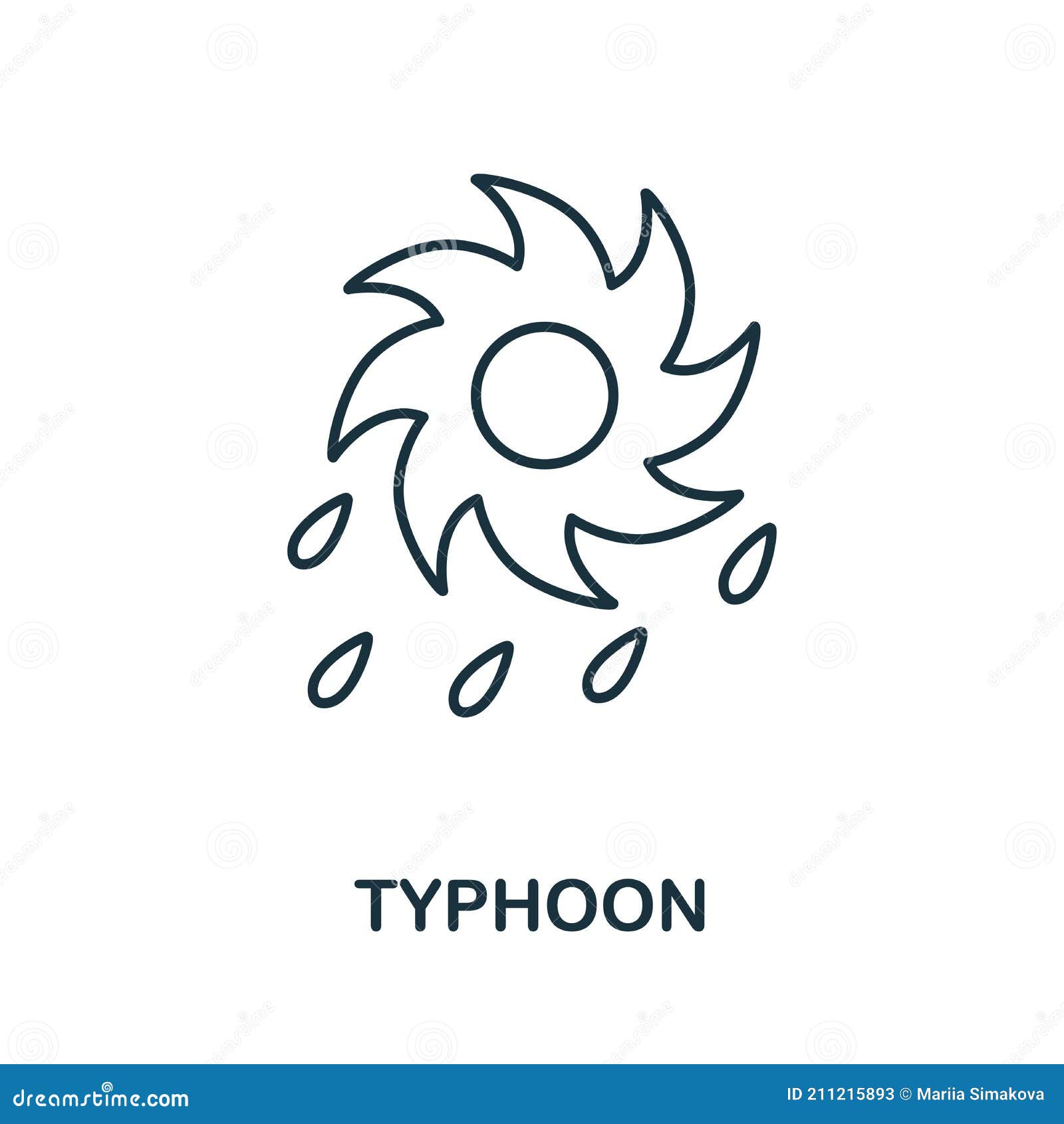 Typhoon Icon. Simple Element from Natural Disaster Collection. Creative ...