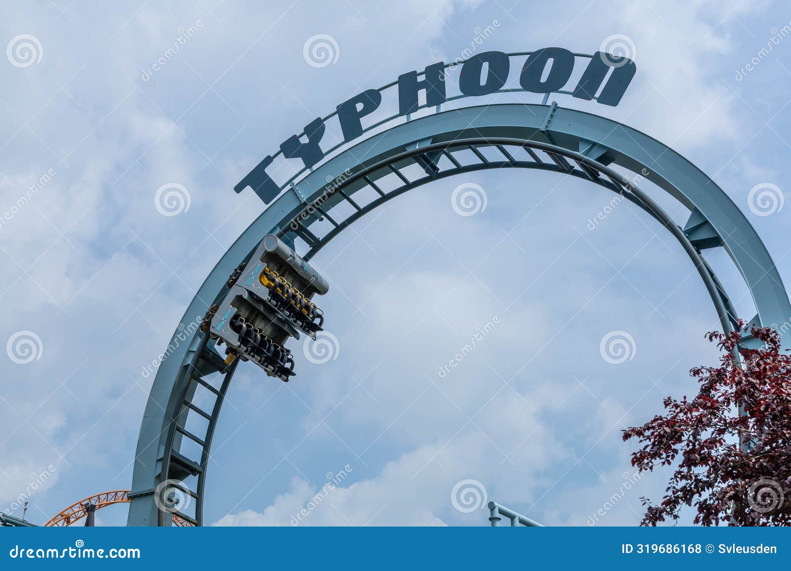 Typhoon Rollercoaster Bobbejaanland Belgium Stock Photo - Image of ...
