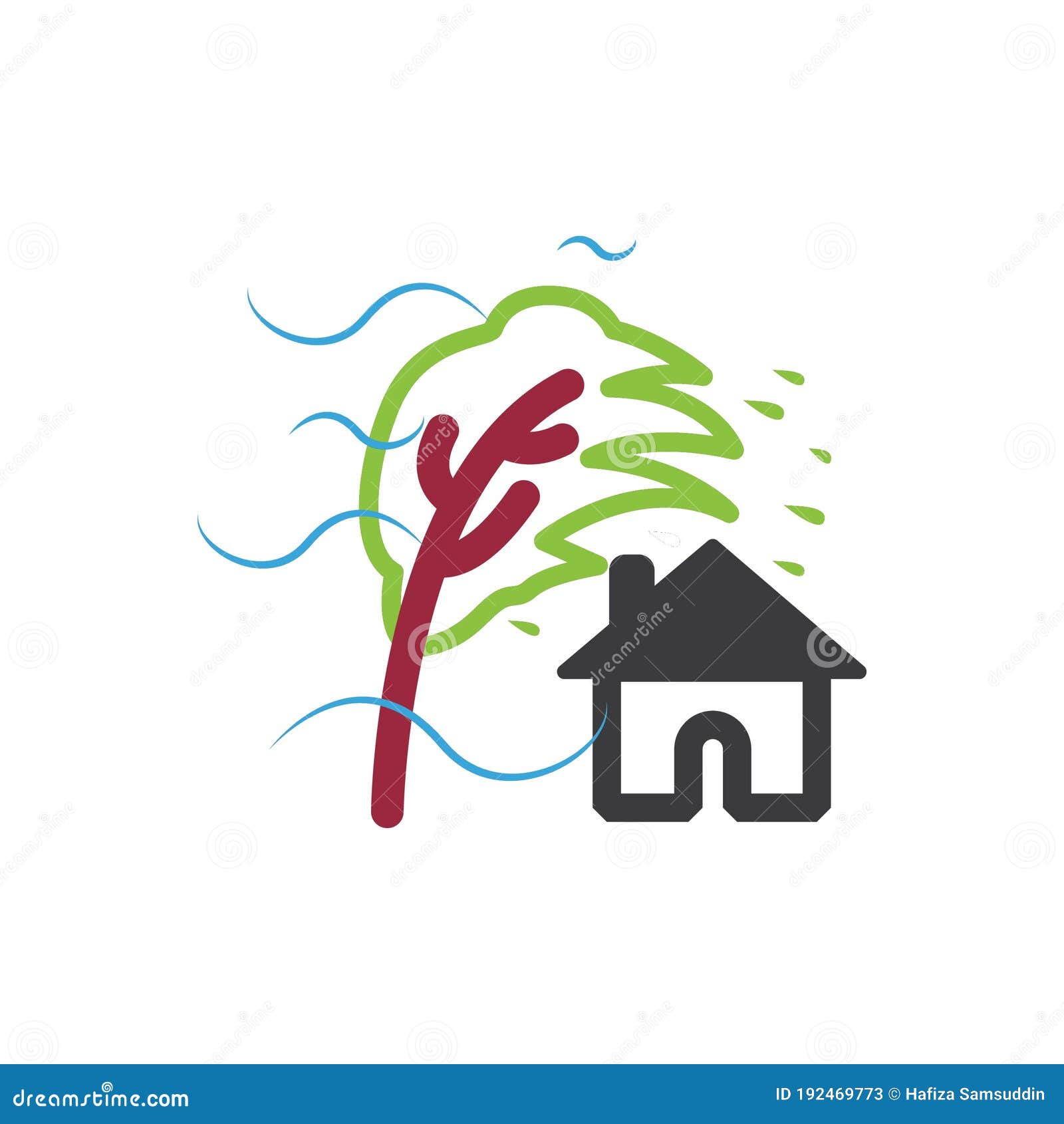 Typhoon. Vector Illustration Decorative Design Stock Vector ...