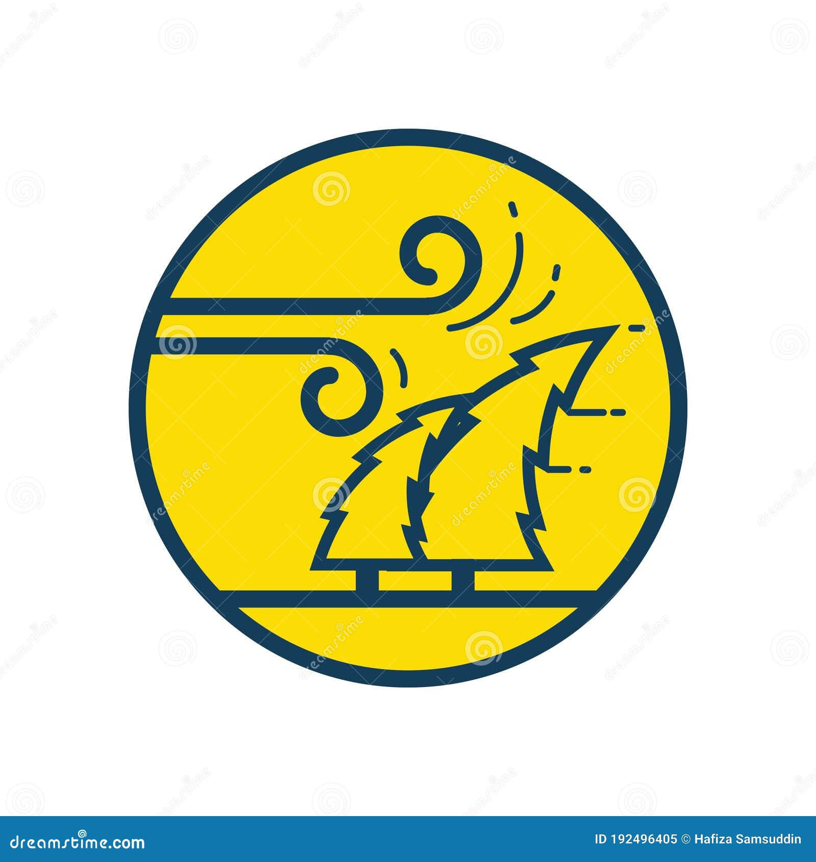 Typhoon. Vector Illustration Decorative Design Stock Vector ...