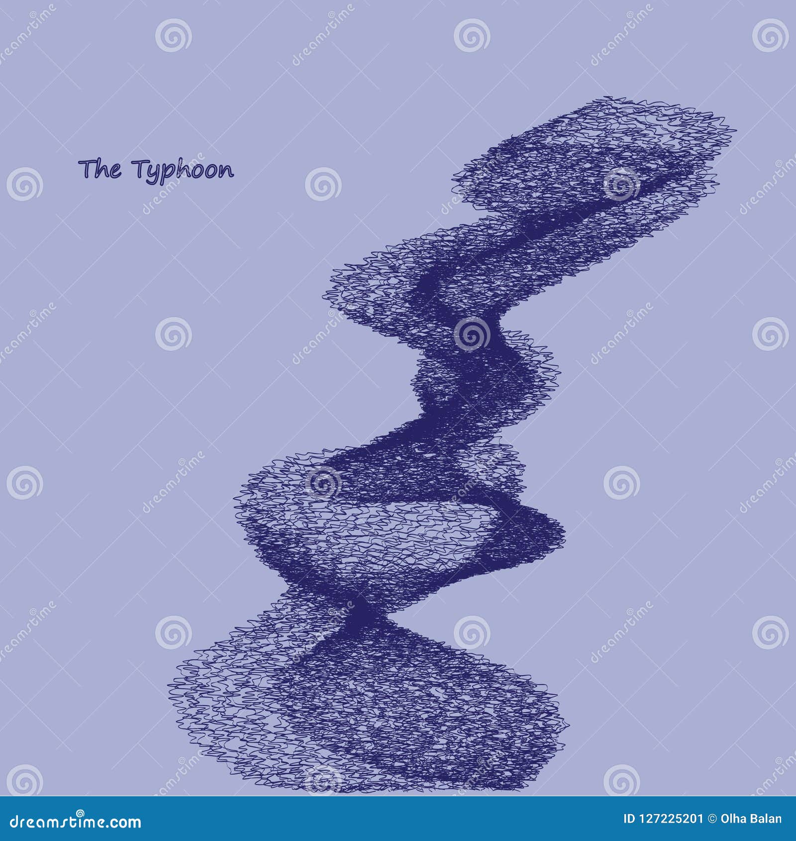 The Typhoon Vector Illustration Stock Vector - Illustration of ...