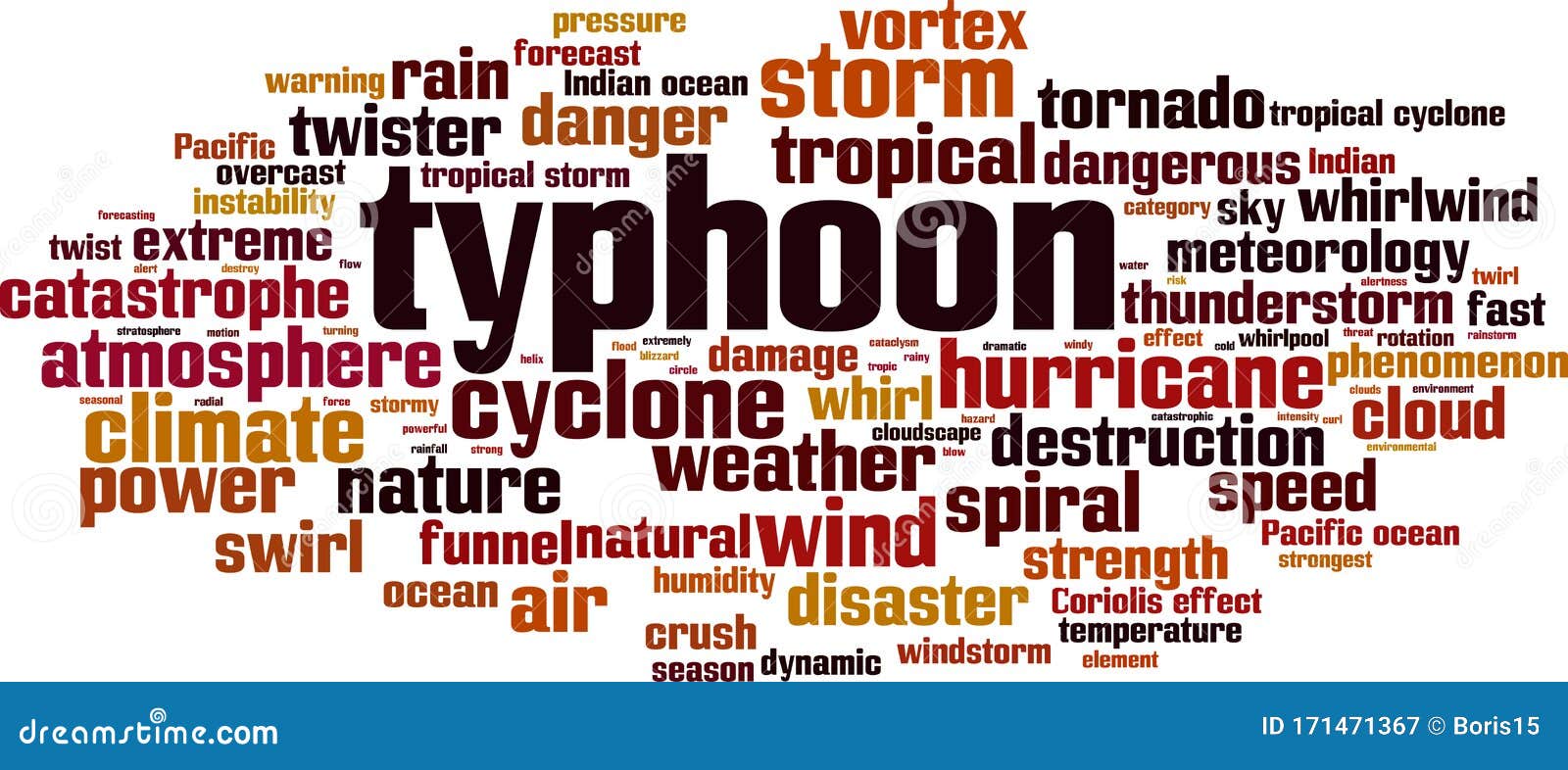 Typhoon word cloud stock vector. Illustration of extreme - 171471367