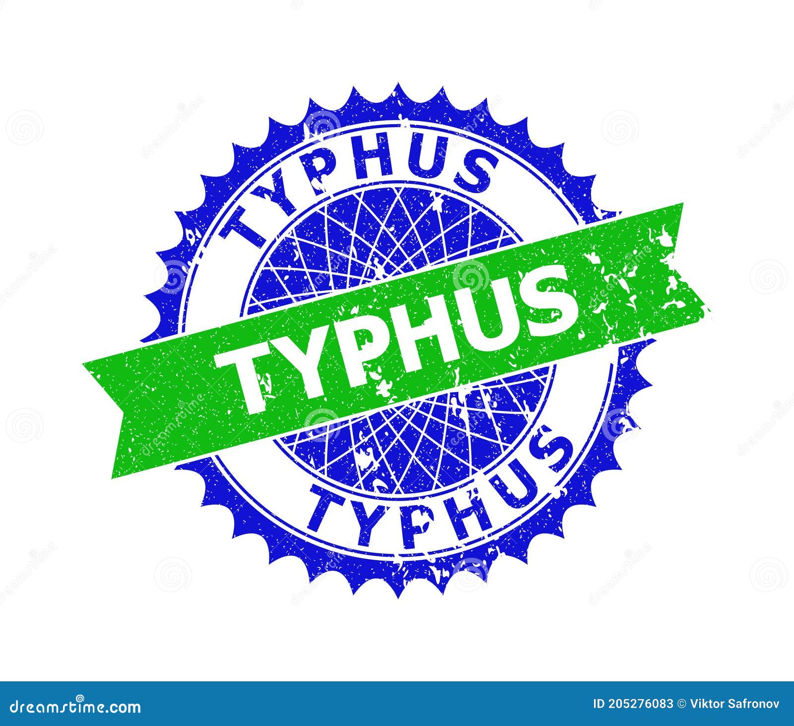 TYPHUS Bicolor Rosette Corroded Watermark Stock Illustration ...