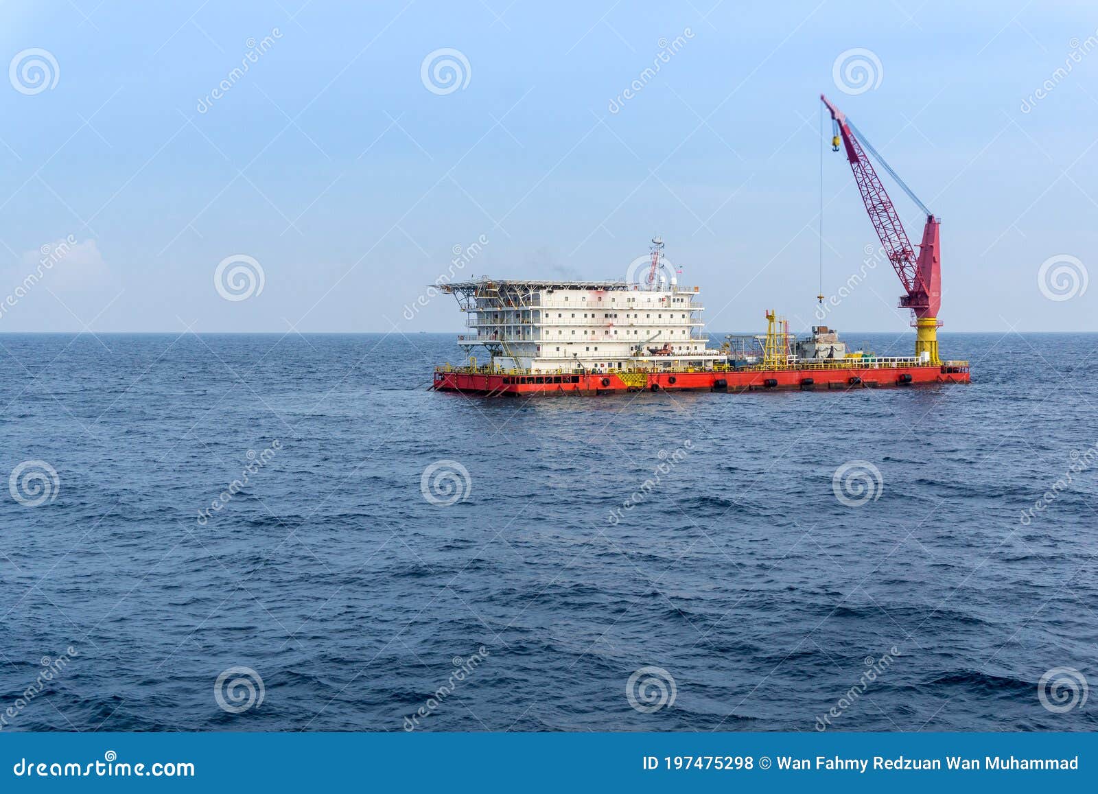 A Typical Offshore Accommodation And Work Barge In The Oil And Gas ...